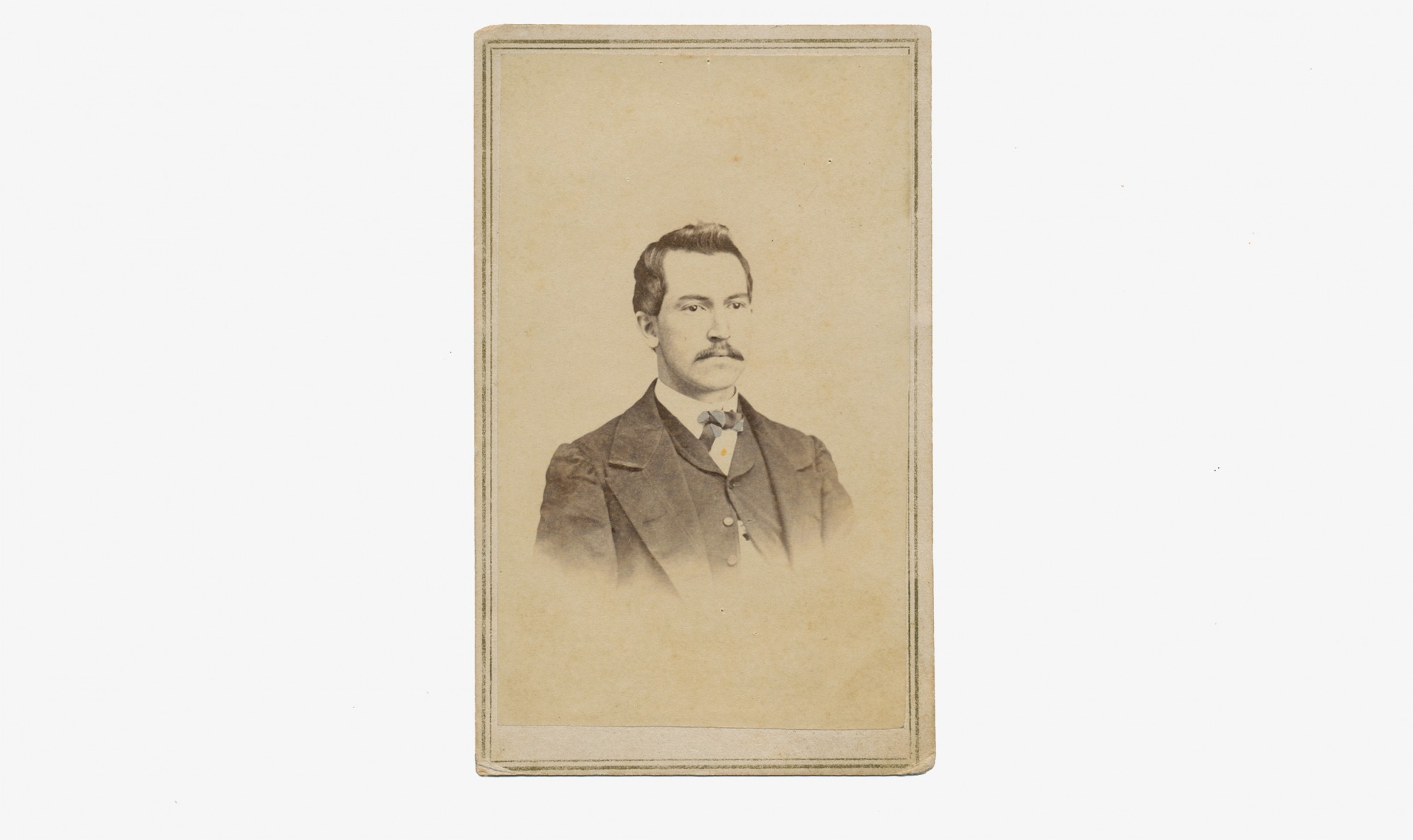 SIGNED CDV OF THEODORE H. LAUCK, 10th VIRGINIA INFANTRY — Horse Soldier