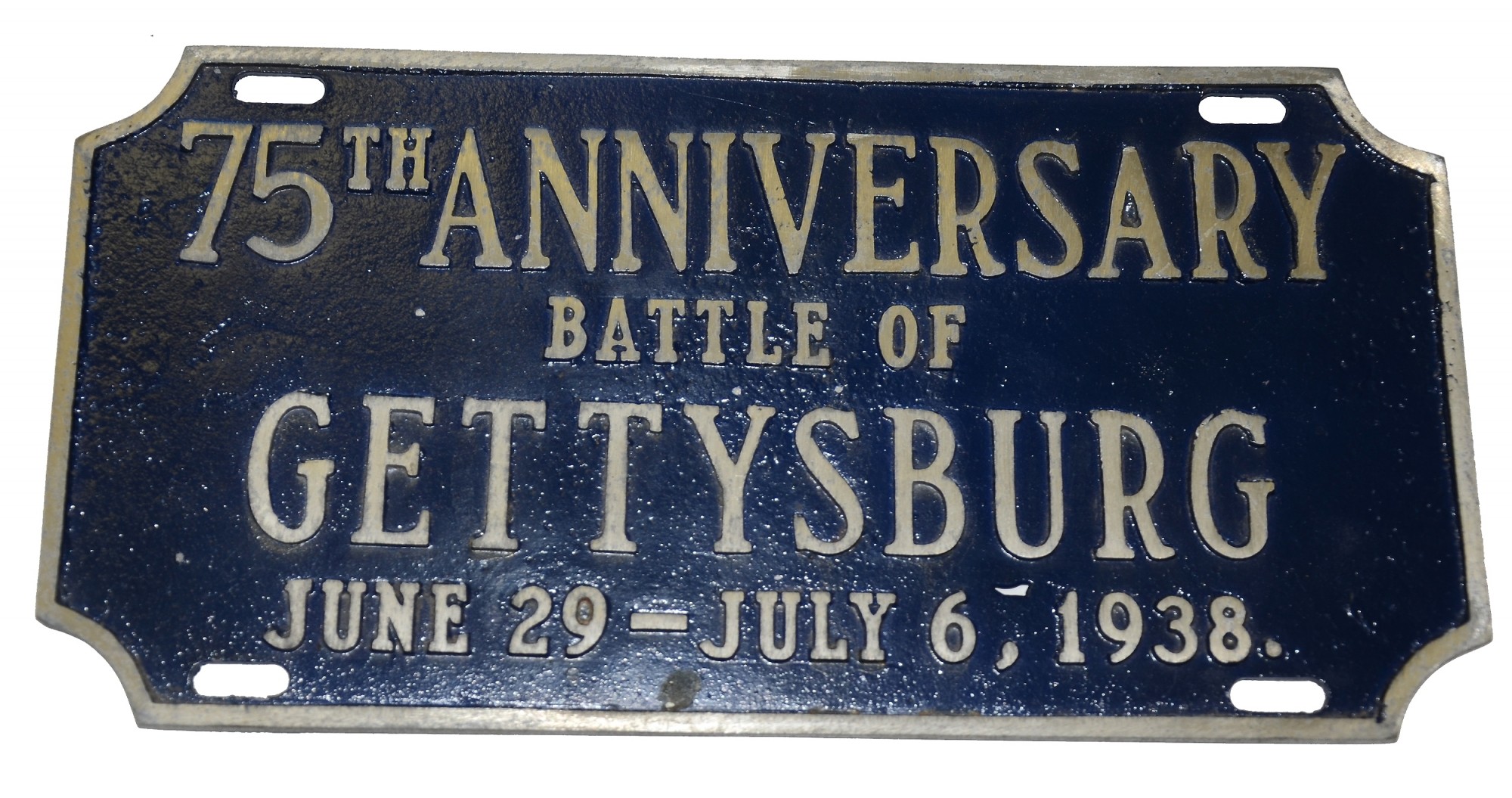 GETTYSBURG 75TH ANNIVERSARY LICENSE PLATE — Horse Soldier