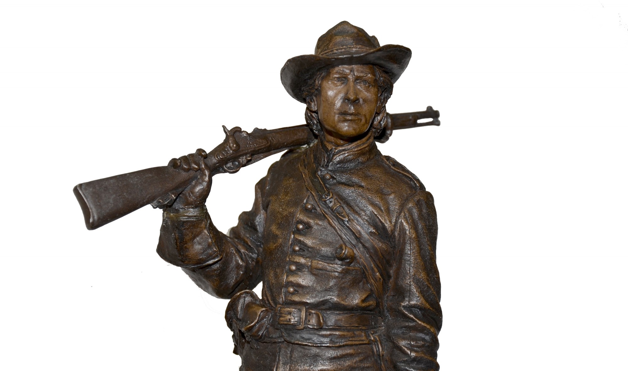 “DISMOUNTED REB” BRONZE SCULPTURE BY RON TUNISON — Horse Soldier