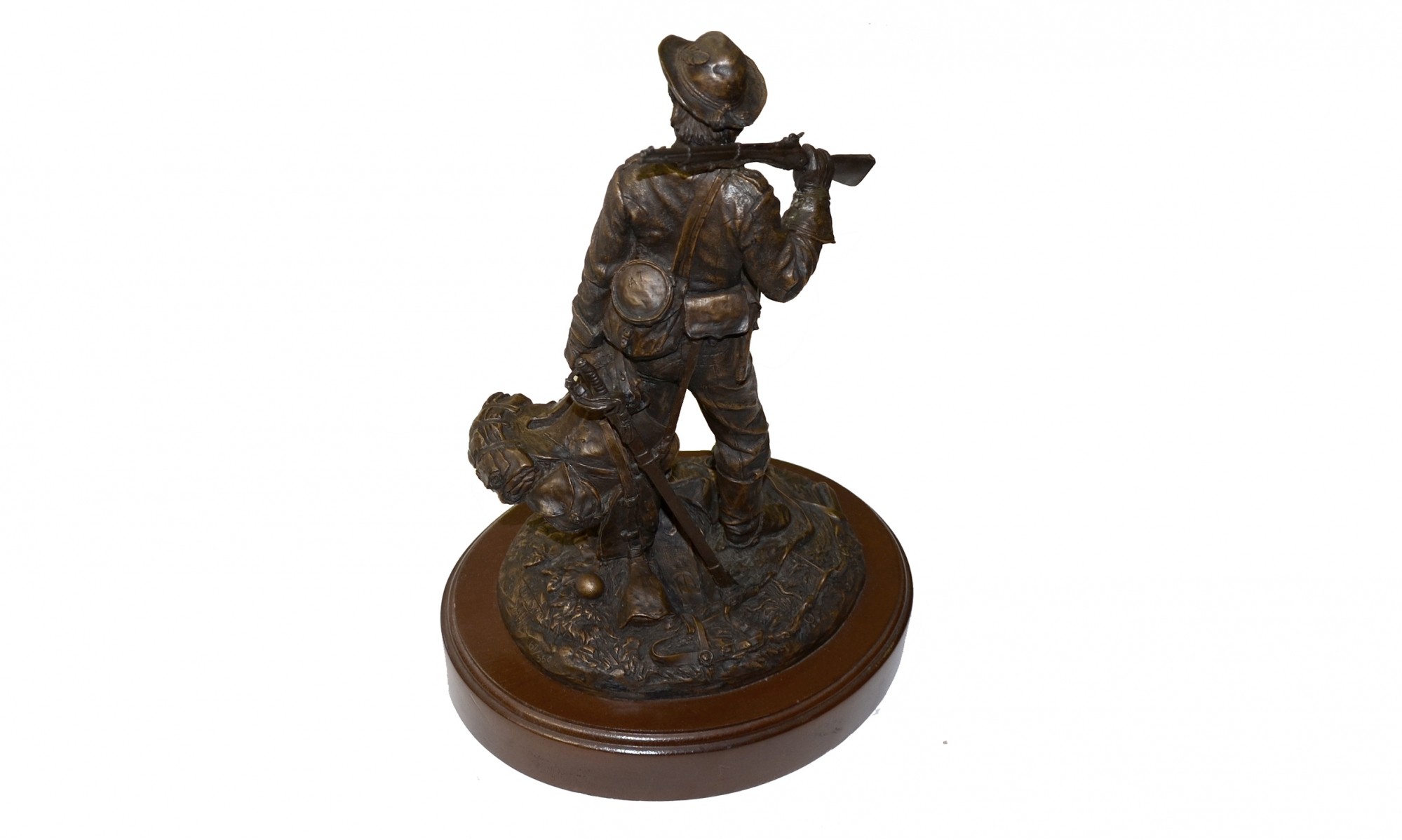 “DISMOUNTED REB” BRONZE SCULPTURE BY RON TUNISON — Horse Soldier