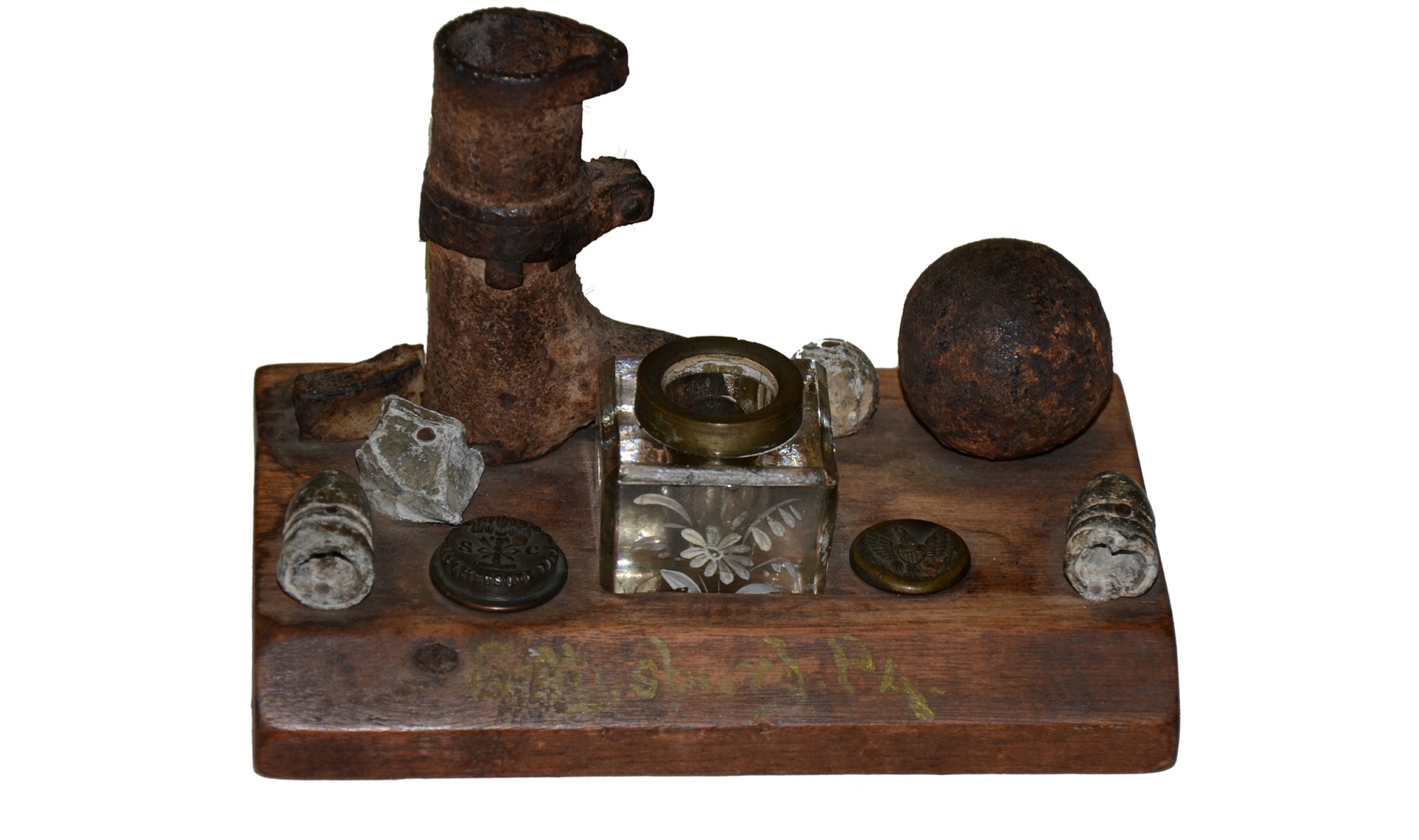 RARE GETTYSBURG RELIC DESK SET BY JOHN GOOD — Horse Soldier