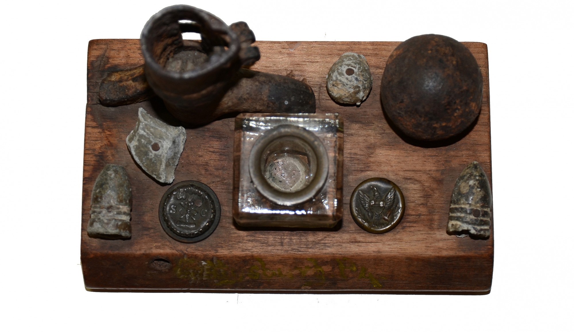 RARE GETTYSBURG RELIC DESK SET BY JOHN GOOD — Horse Soldier