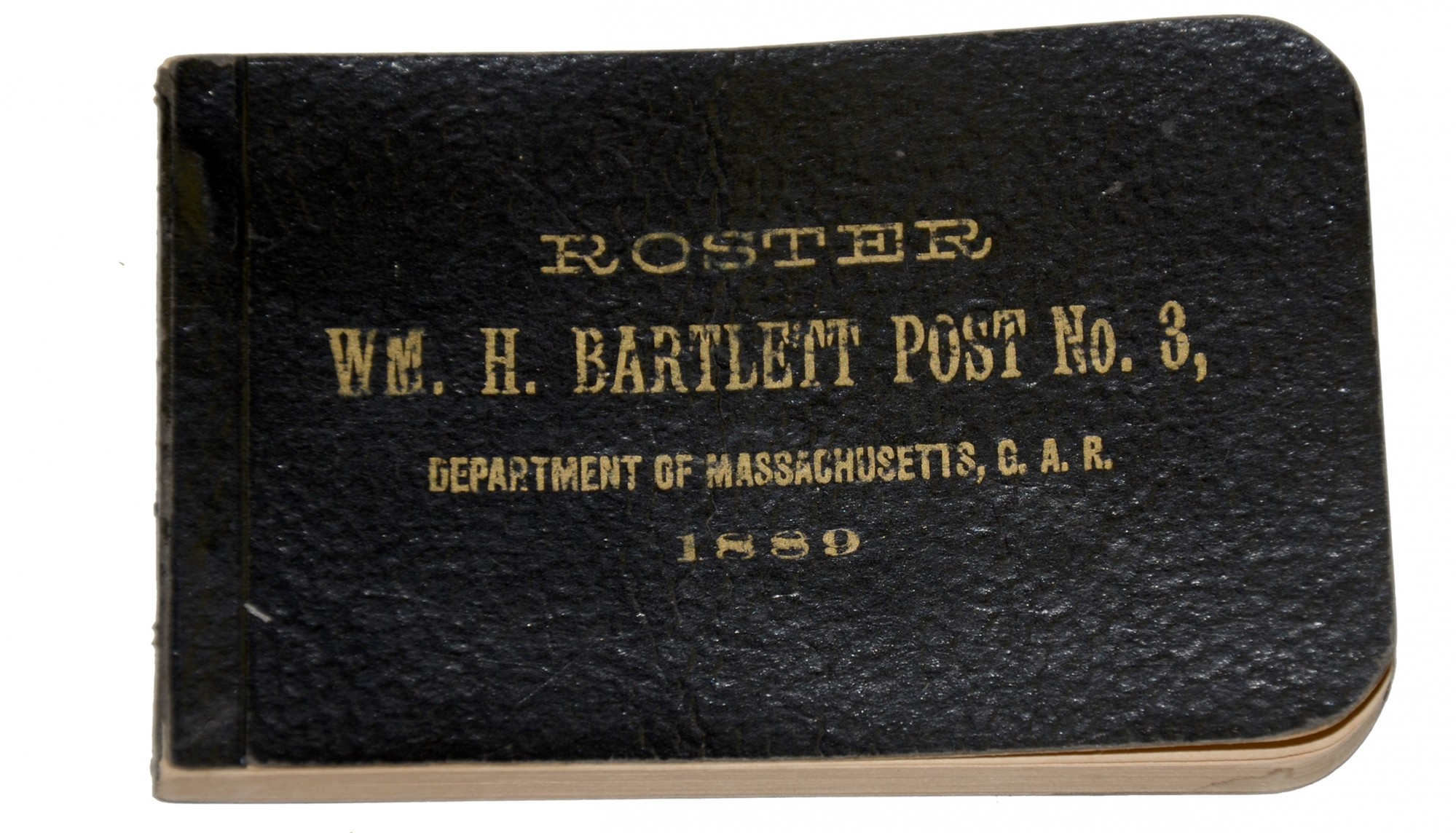 1889 ROSTER BOOK FOR MASSACHUSETTS GAR POST — Horse Soldier