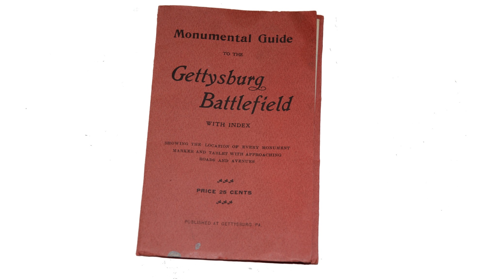 MONUMENTAL GUIDE TO THE GETTYSBURG BATTLEFIELD BOOKLET, 1899 — Horse ...