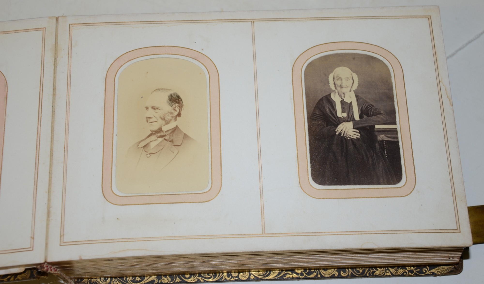 CDV ALBUM OF CIVILIAN IMAGES — Horse Soldier