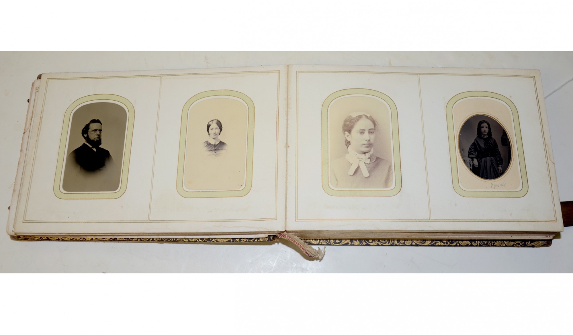 CDV ALBUM OF CIVILIAN IMAGES — Horse Soldier