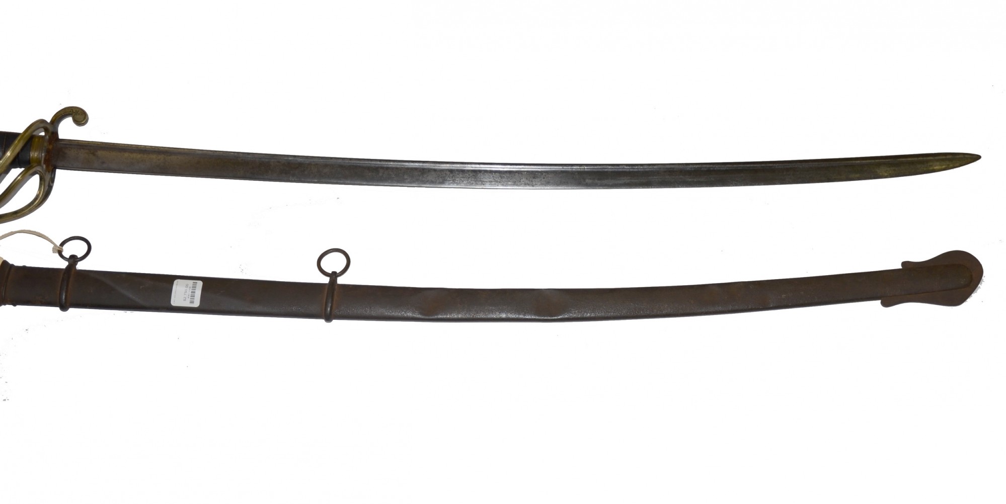 AMES BRASS-MOUNTED M1833 DRAGOON SABER & SCABBARD WITH N.C. MARK ...