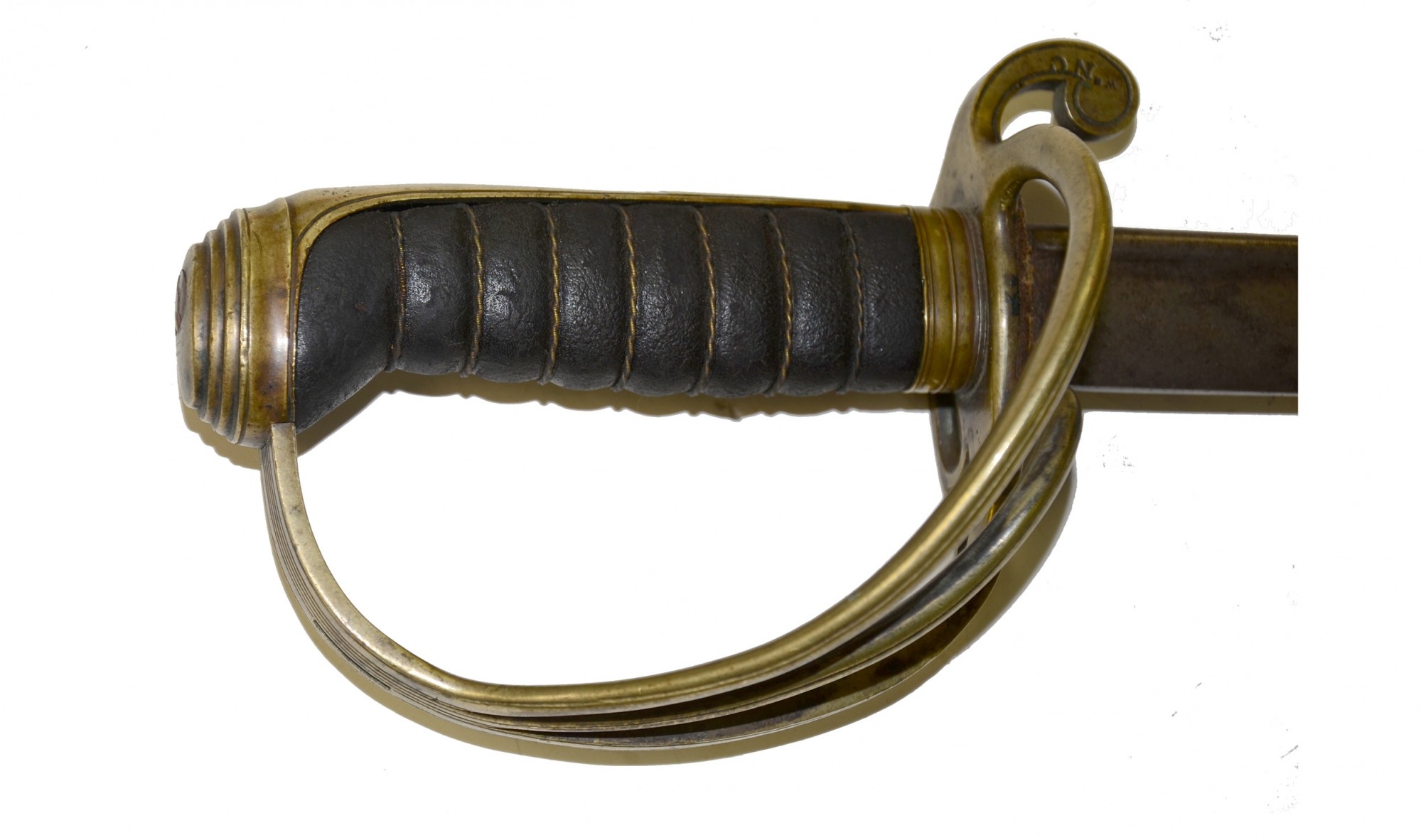 AMES BRASS-MOUNTED M1833 DRAGOON SABER & SCABBARD WITH N.C. MARK ...