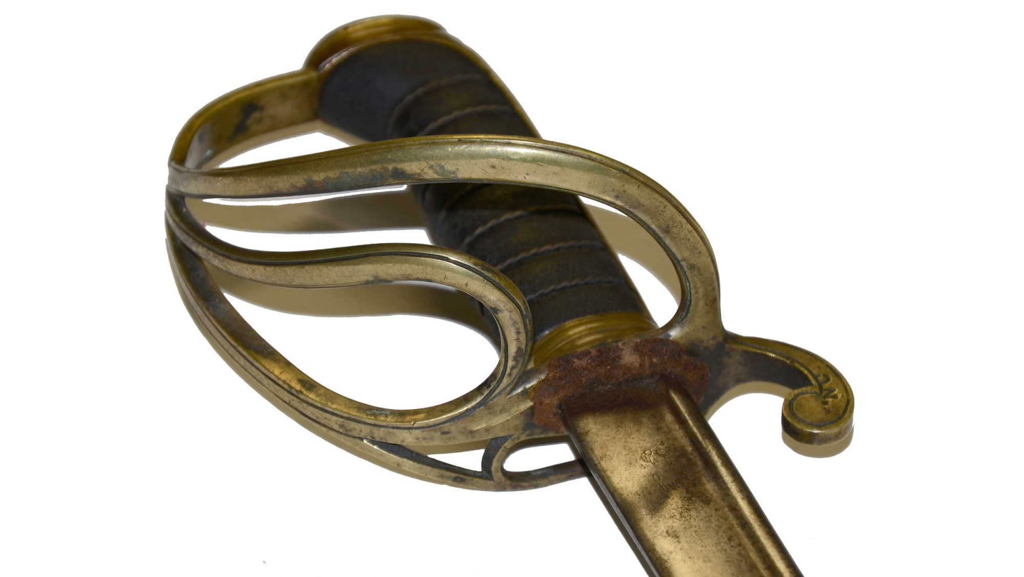 AMES BRASS-MOUNTED M1833 DRAGOON SABER & SCABBARD WITH N.C. MARK ...