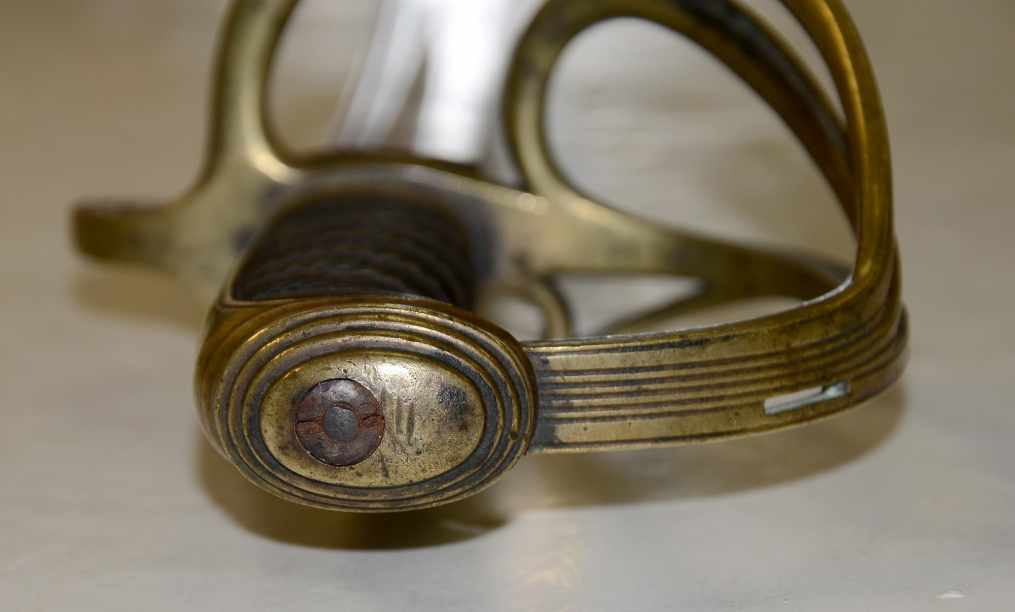 AMES BRASS-MOUNTED M1833 DRAGOON SABER & SCABBARD WITH N.C. MARK ...