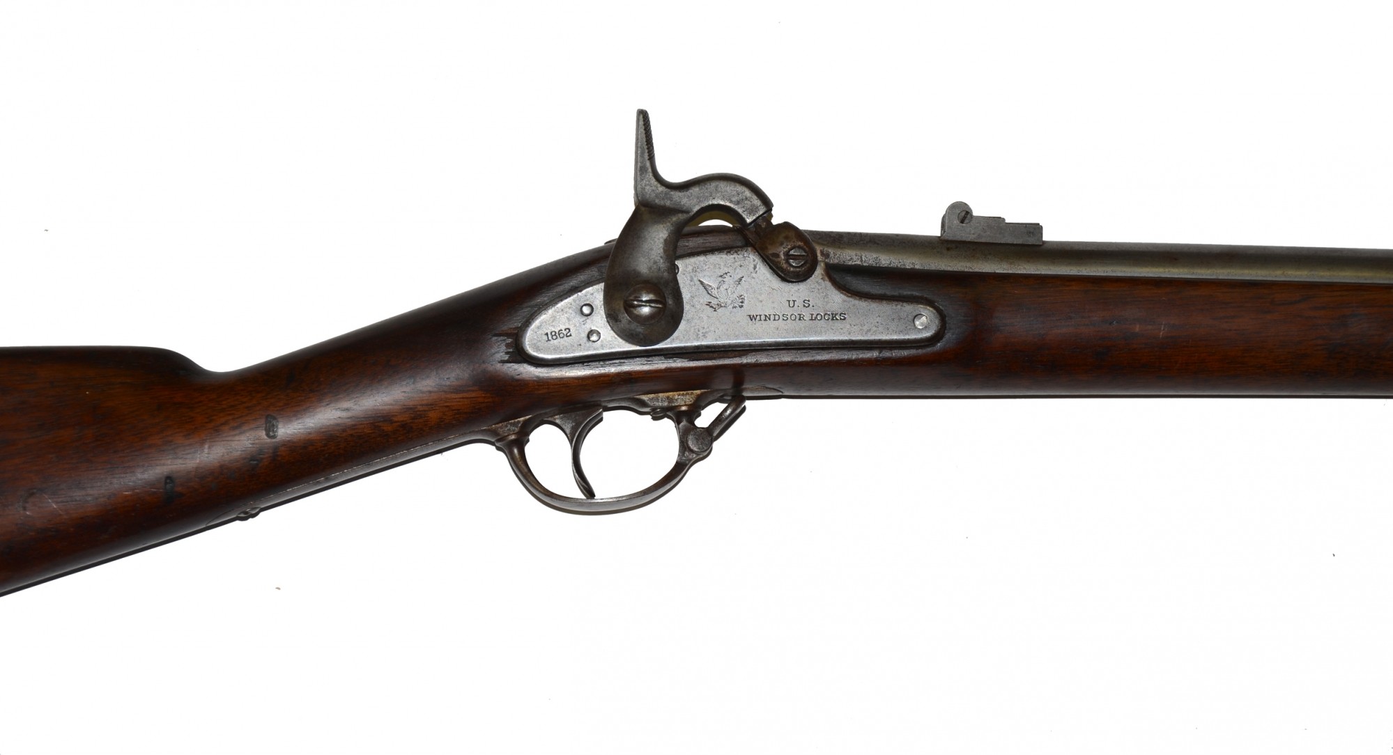CONTRACT MODEL 1861 .58 CALIBER WINDSOR LOCKS MUSKET DATED 1862 — Horse ...