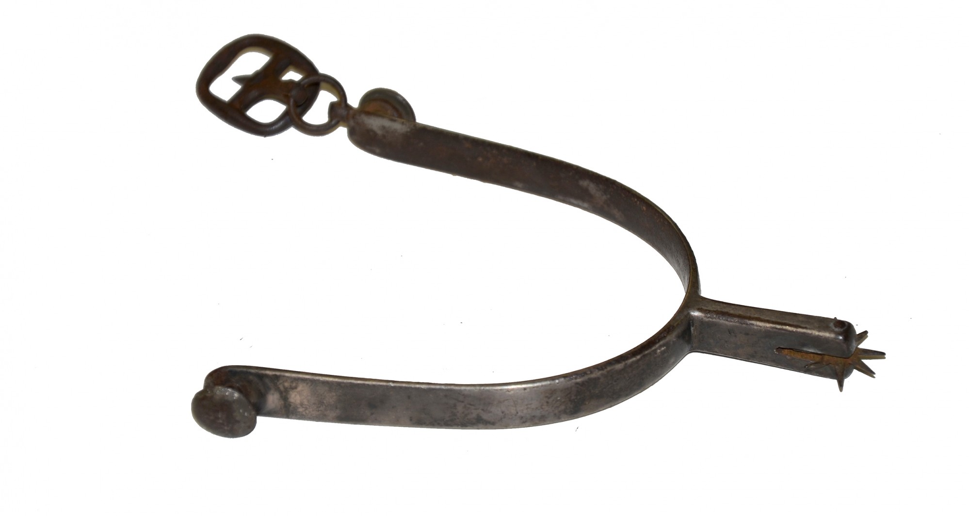 SINGLE SILVER-PLATED SPUR — Horse Soldier