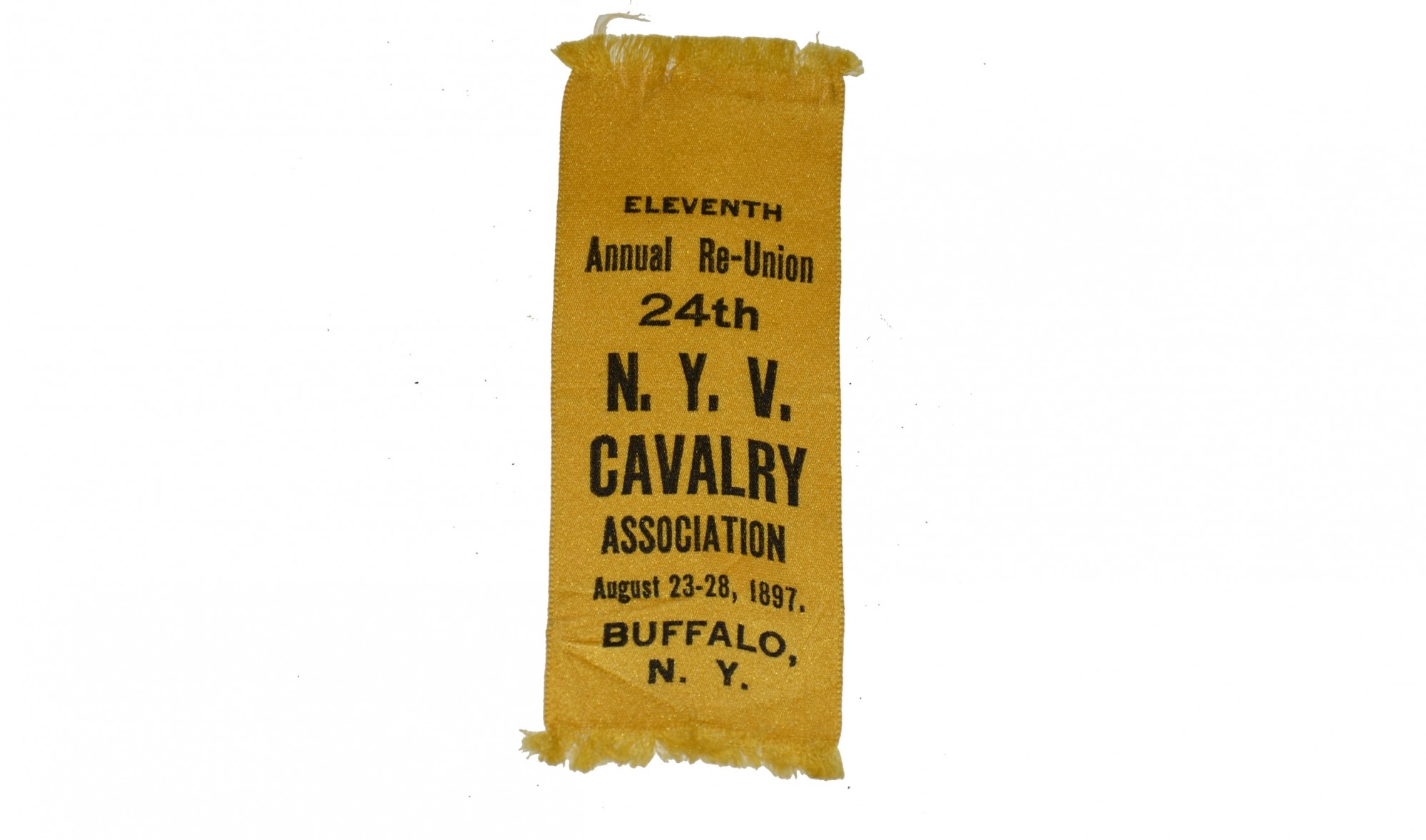 24TH NEW YORK CAVALRY REUNION RIBBON, 1897 — Horse Soldier