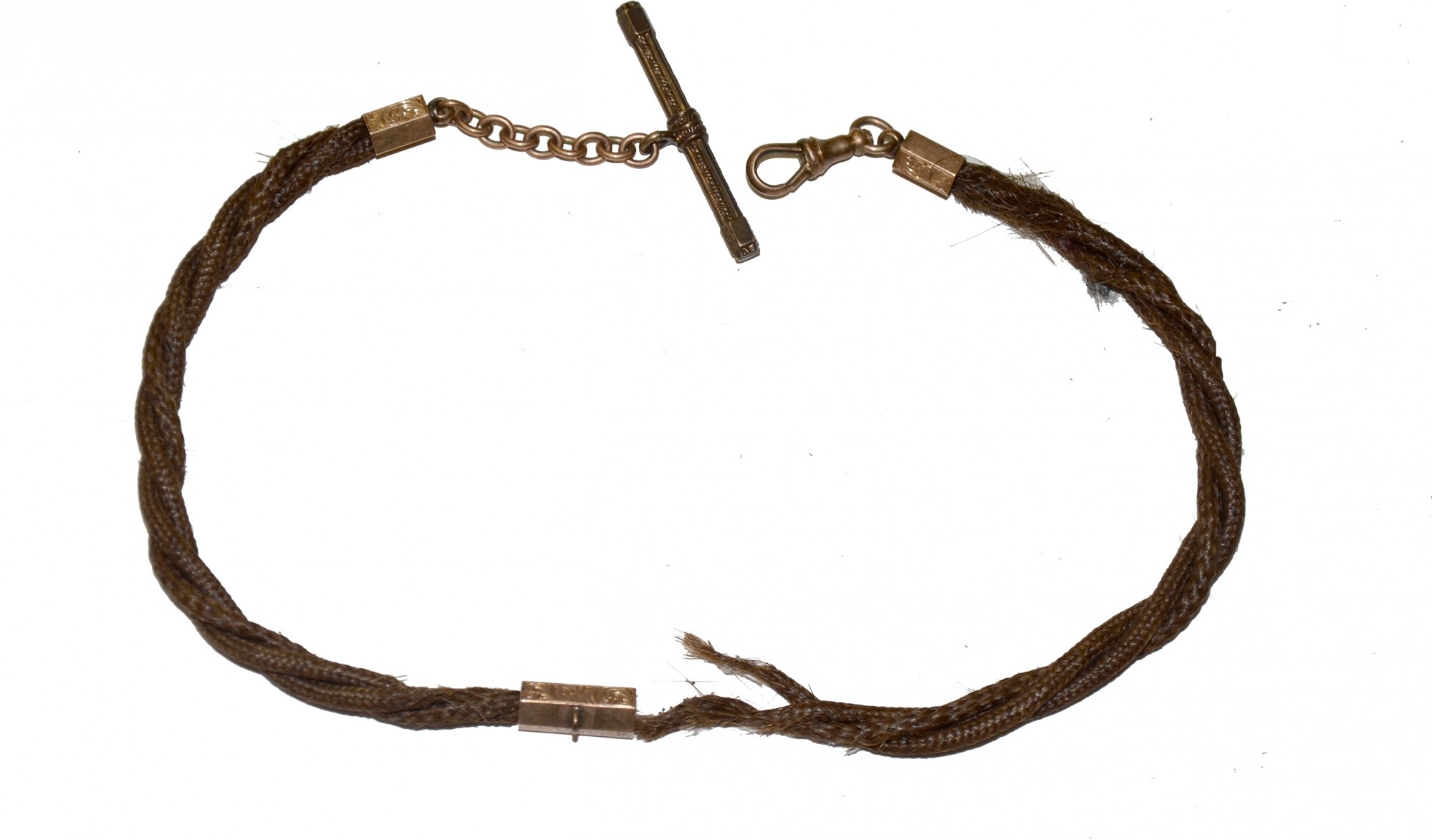 VICTORIAN WATCH FOB WITH HAIR CHAIN — Horse Soldier