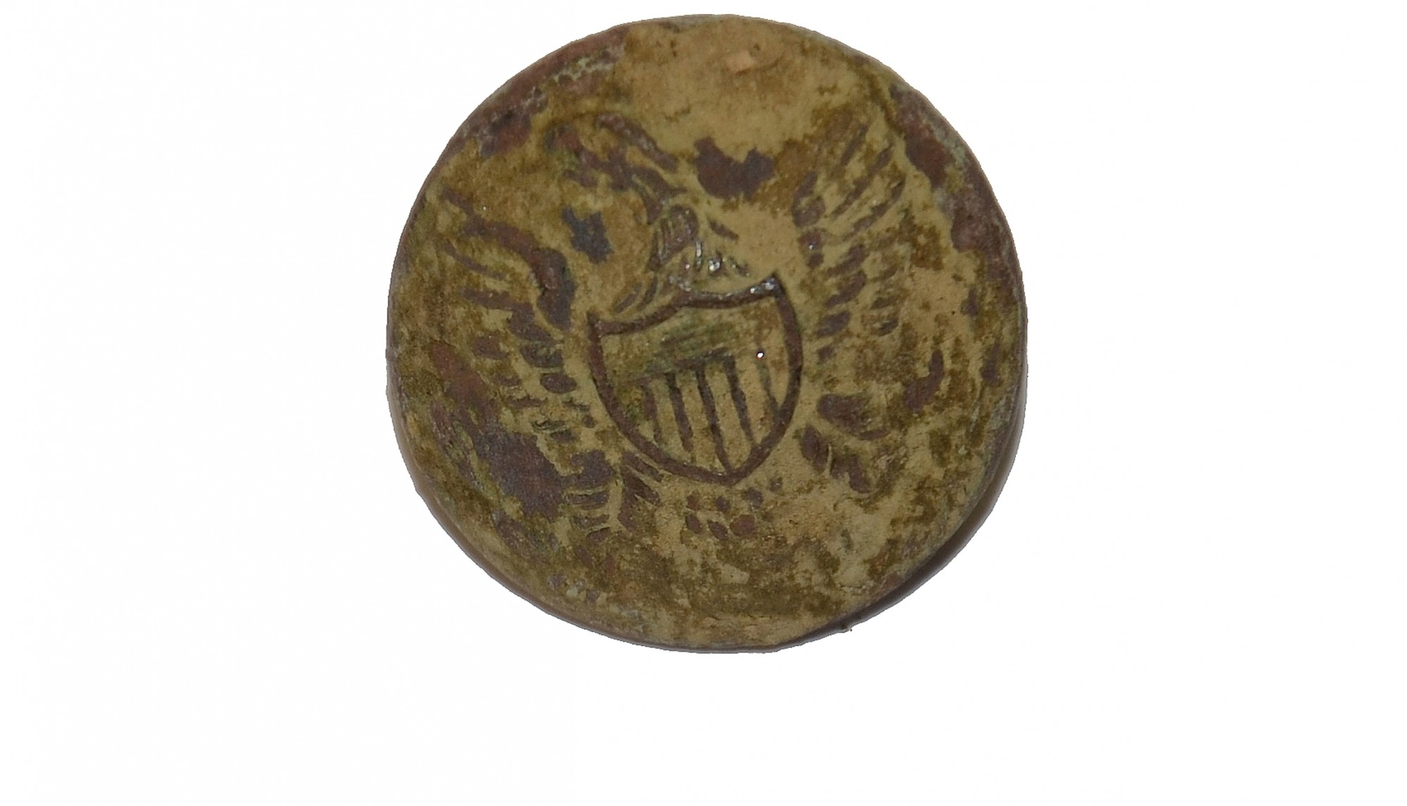 US GENERAL SERVICE EAGLE JACKET BUTTON RECOVERED AT THE ROSE FARM ...
