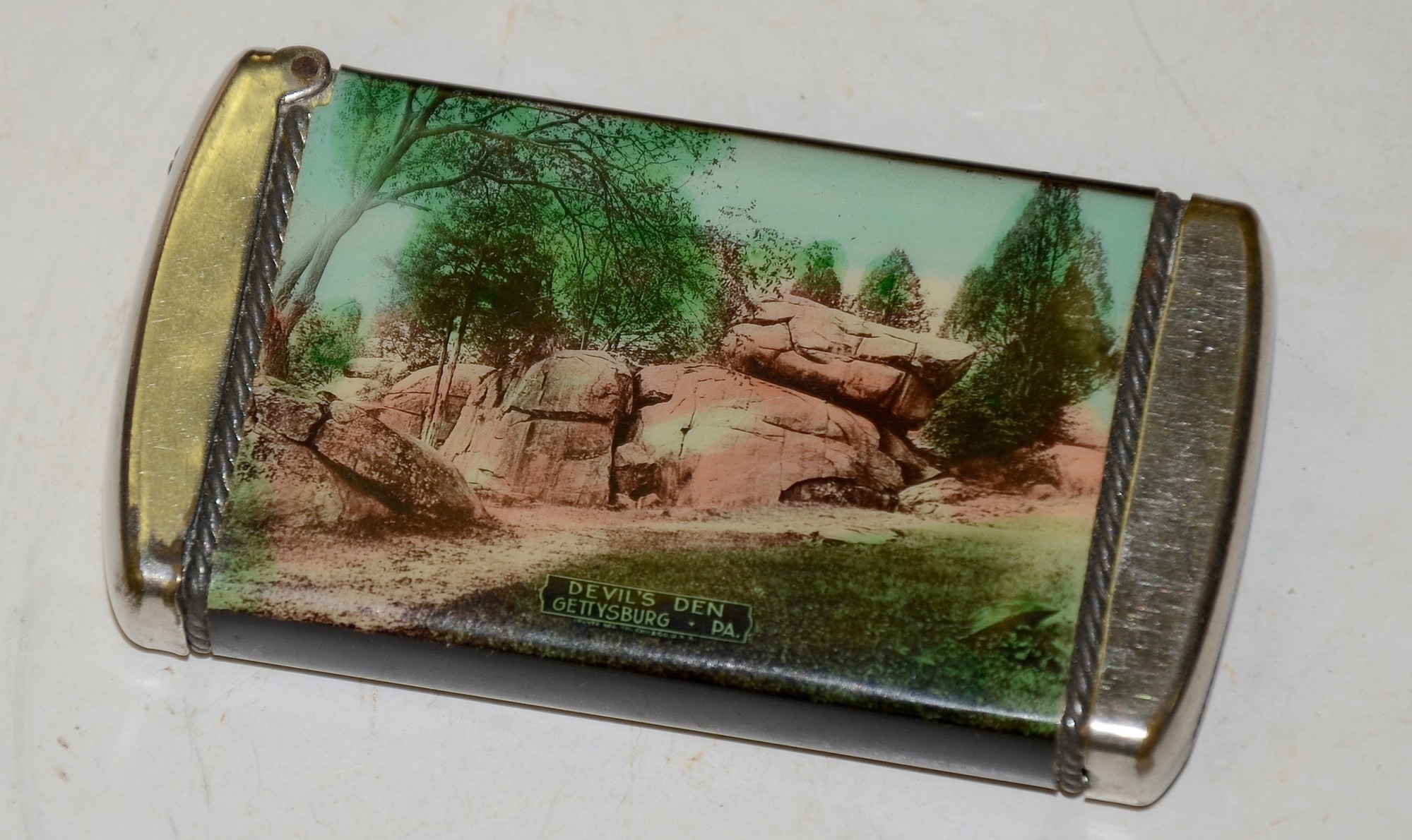GETTYSBURG SOUVENIR MATCH SAFE — Horse Soldier