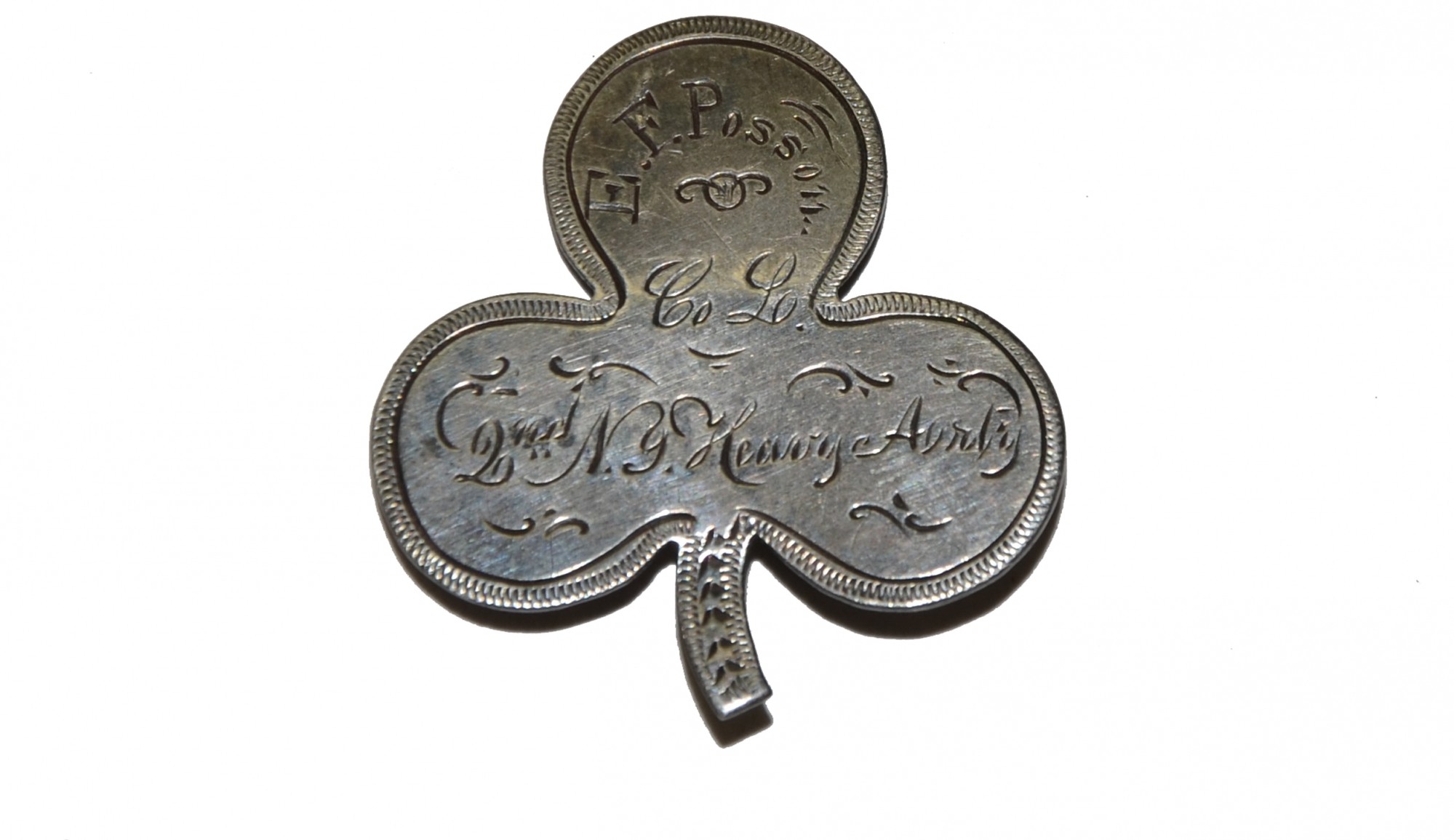 WARTIME 2ND CORPS BADGE ID'D TO WOUNDED 2ND NEW YORK HEAVY ARTILLERY ...