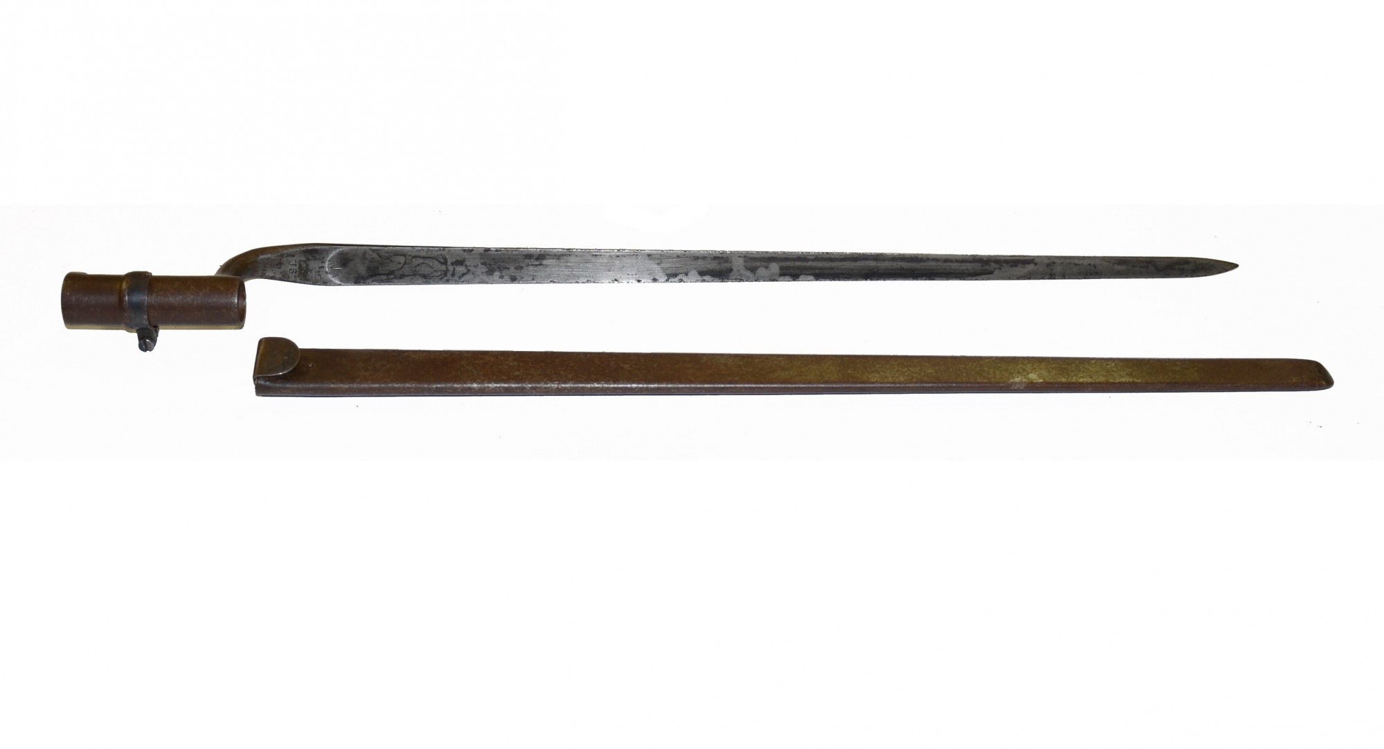 TRAPDOOR RIFLE BAYONET WITH METAL SCABBARD — Horse Soldier