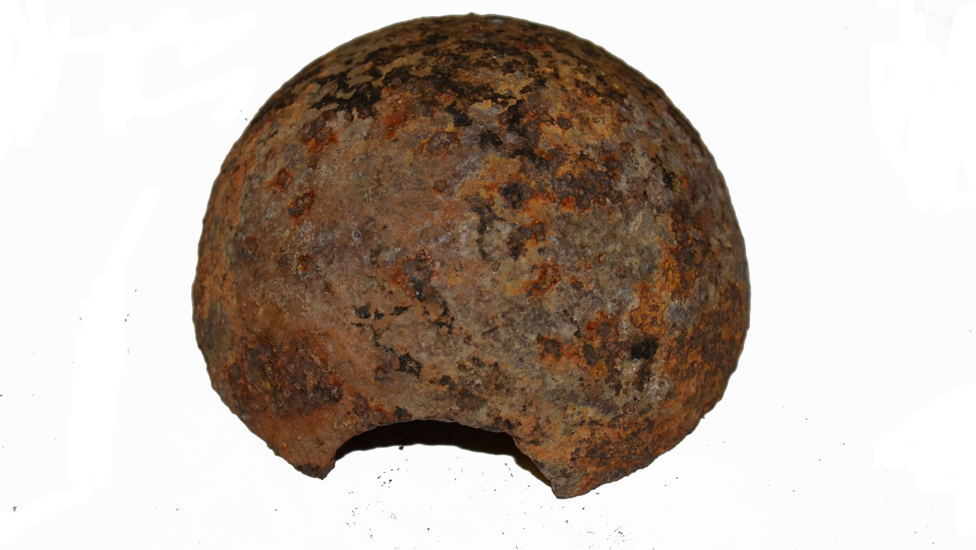 SECTIONED 4.52” SPHERICAL 12 LB. BORMANN SHELL — Horse Soldier