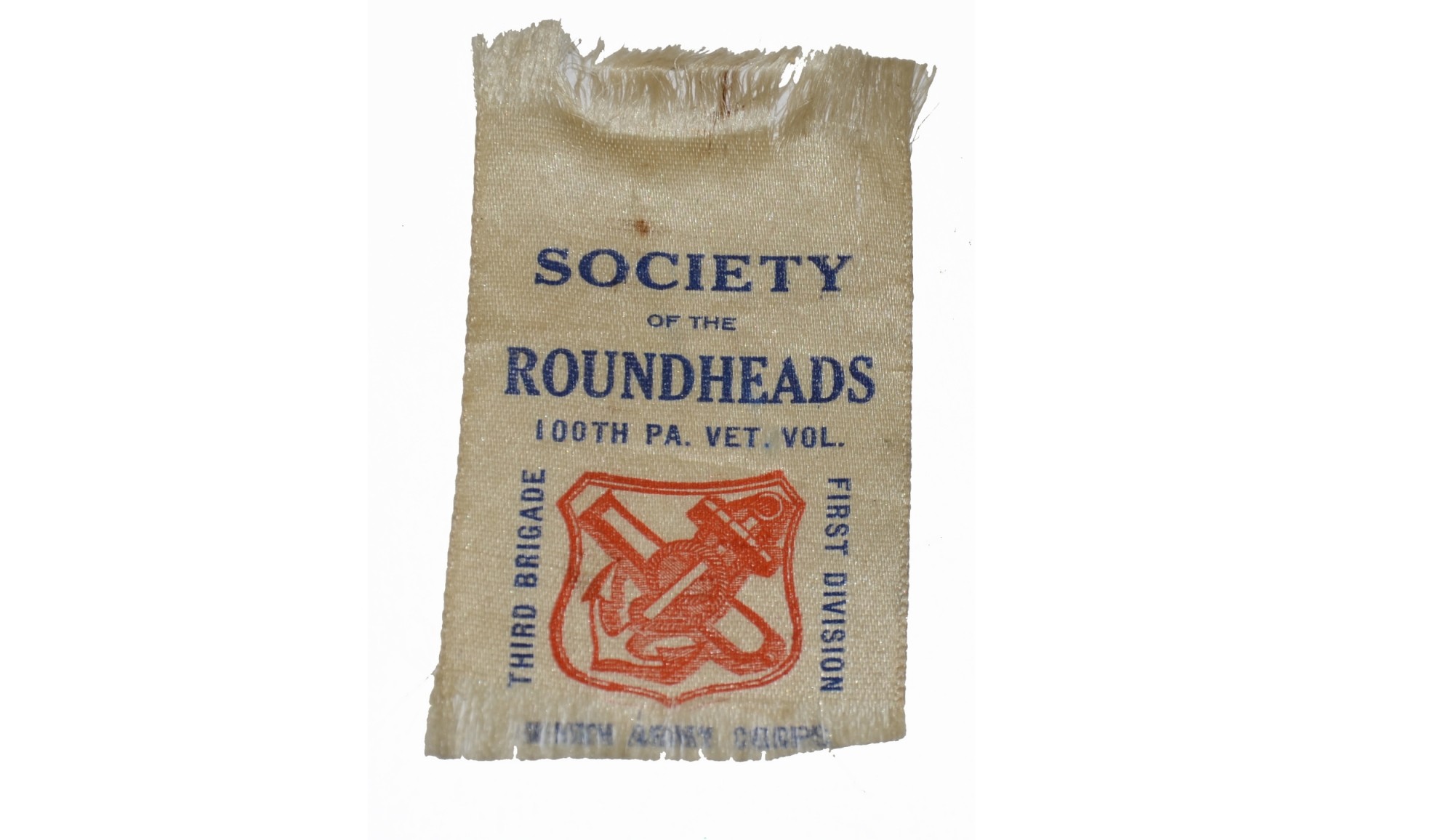 SOCIETY OF THE ROUNDHEADS RIBBON - 100TH PENNSYLVANIA — Horse Soldier