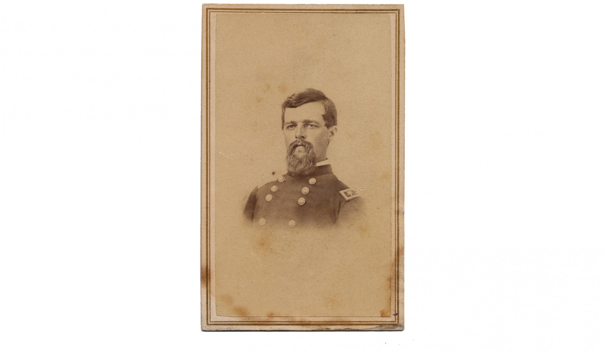 BUST VIEW CDV OF CHARLES C. WALCUTT OF THE 46TH OHIO AS A MAJOR GENERAL ...