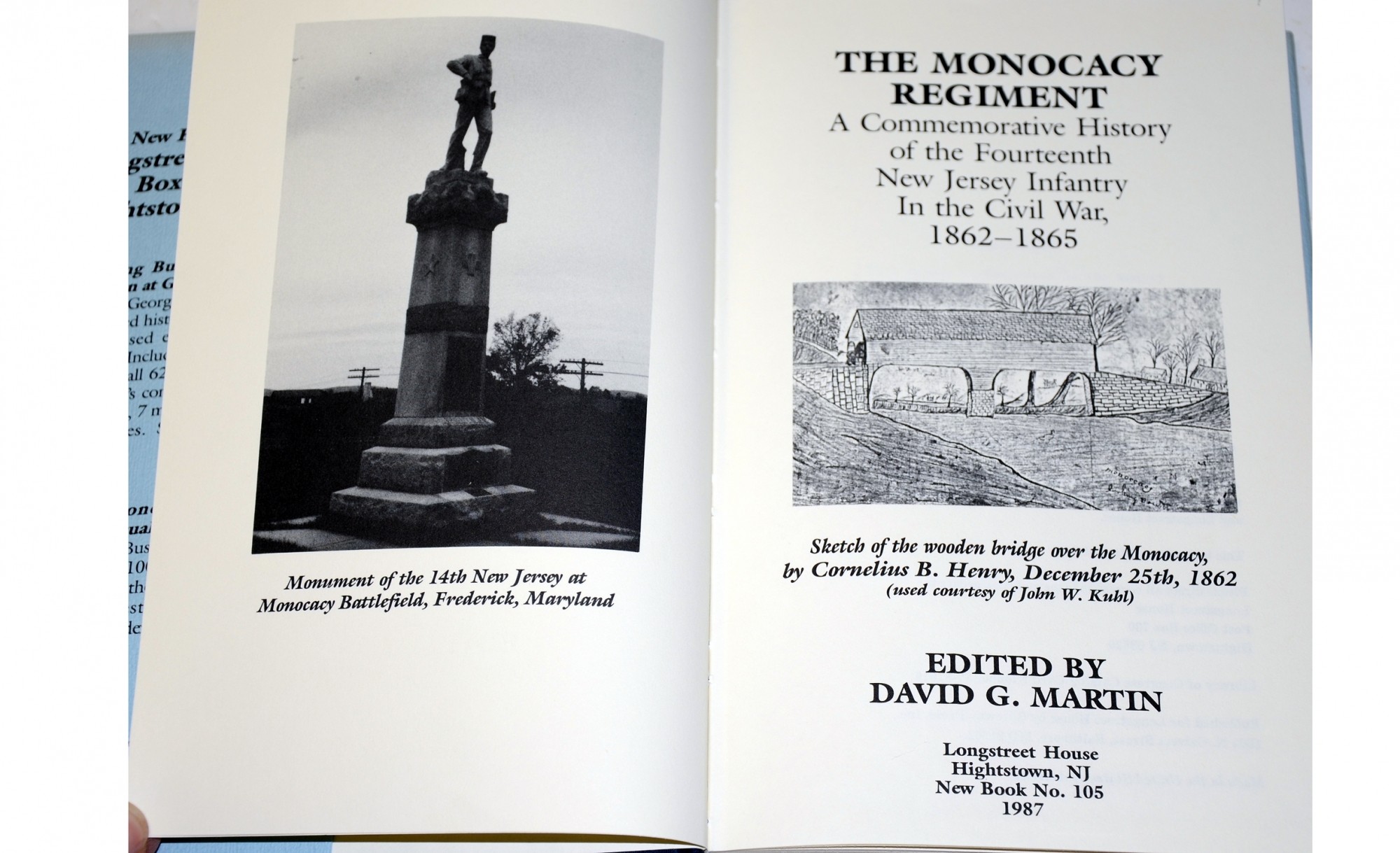 COPY OF “THE MONOCACY REGIMENT” – 14TH NEW JERSEY INFANTRY — Horse Soldier