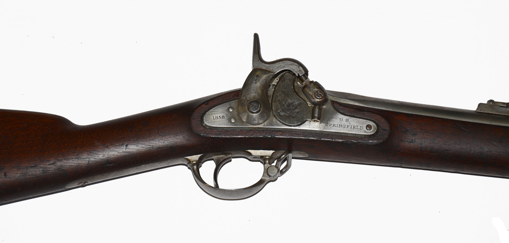 BEAUTIFUL SPRINGFIELD M1855 PERCUSSION RIFLE-MUSKET, DATED 1858 — Horse ...