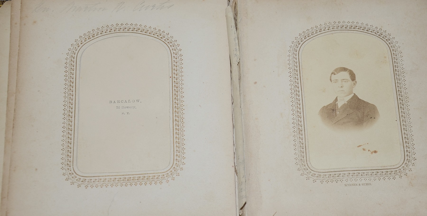 CDV ALBUM OF CIVILIANS WITH NEW YORK & CONNECTICUT BACKMARKS — Horse ...