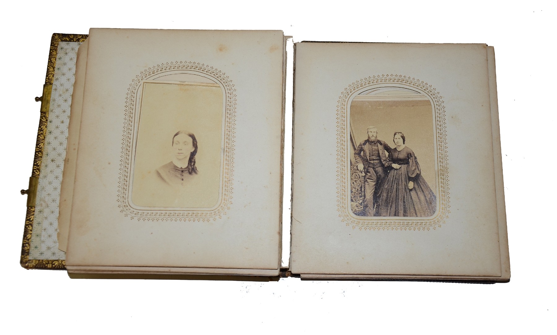 CDV ALBUM OF CIVILIANS WITH NEW YORK & CONNECTICUT BACKMARKS — Horse ...