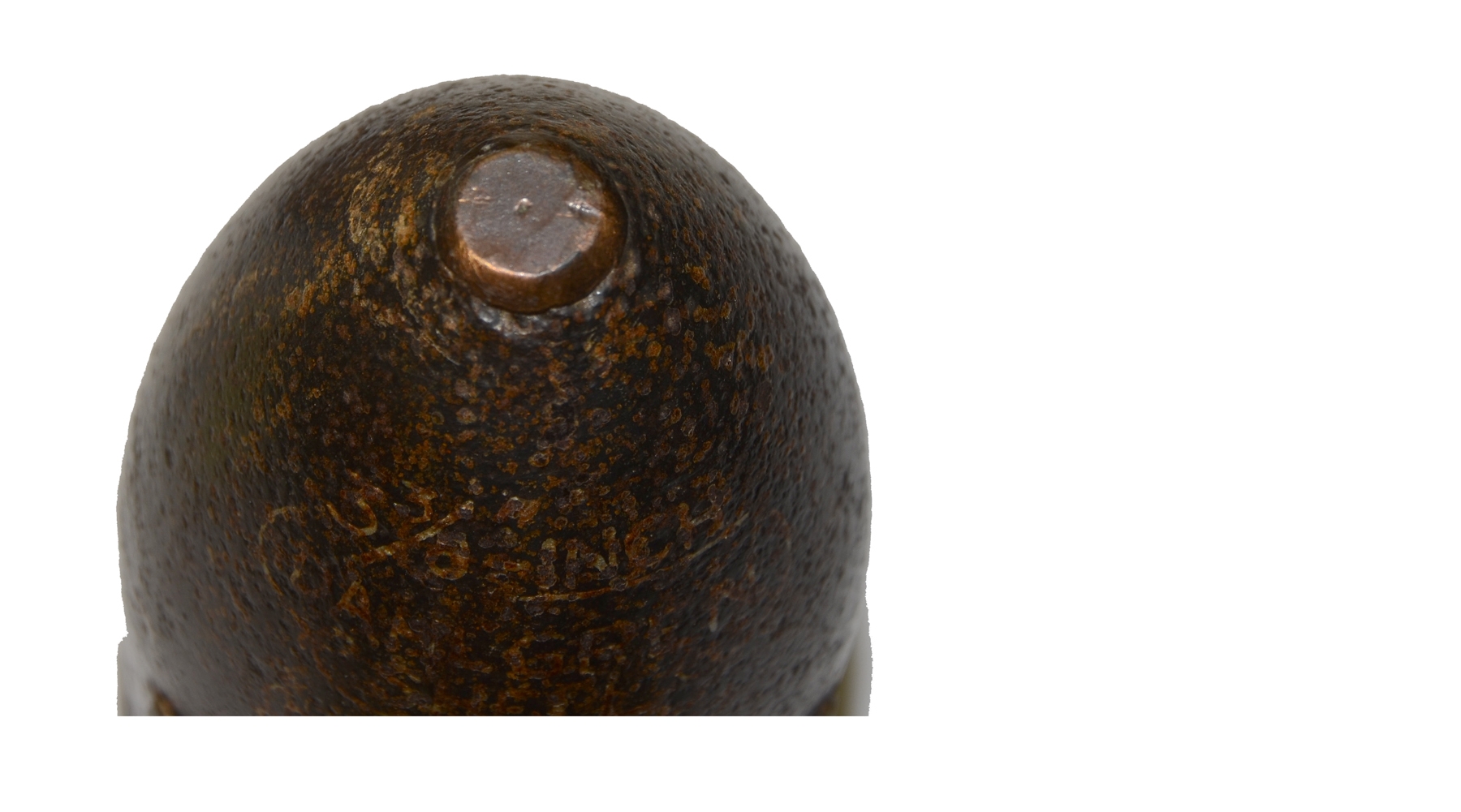 U.S. 3.4” DAHLGREN “BLIND” SHELL WITH MAC MASON MARKING — Horse Soldier