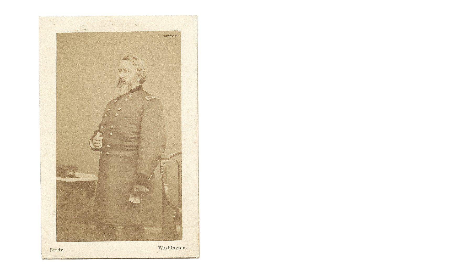 STANDING VIEW CDV OF BRIGADIER GENERAL ANDREW PORTER BY BRADY — Horse ...