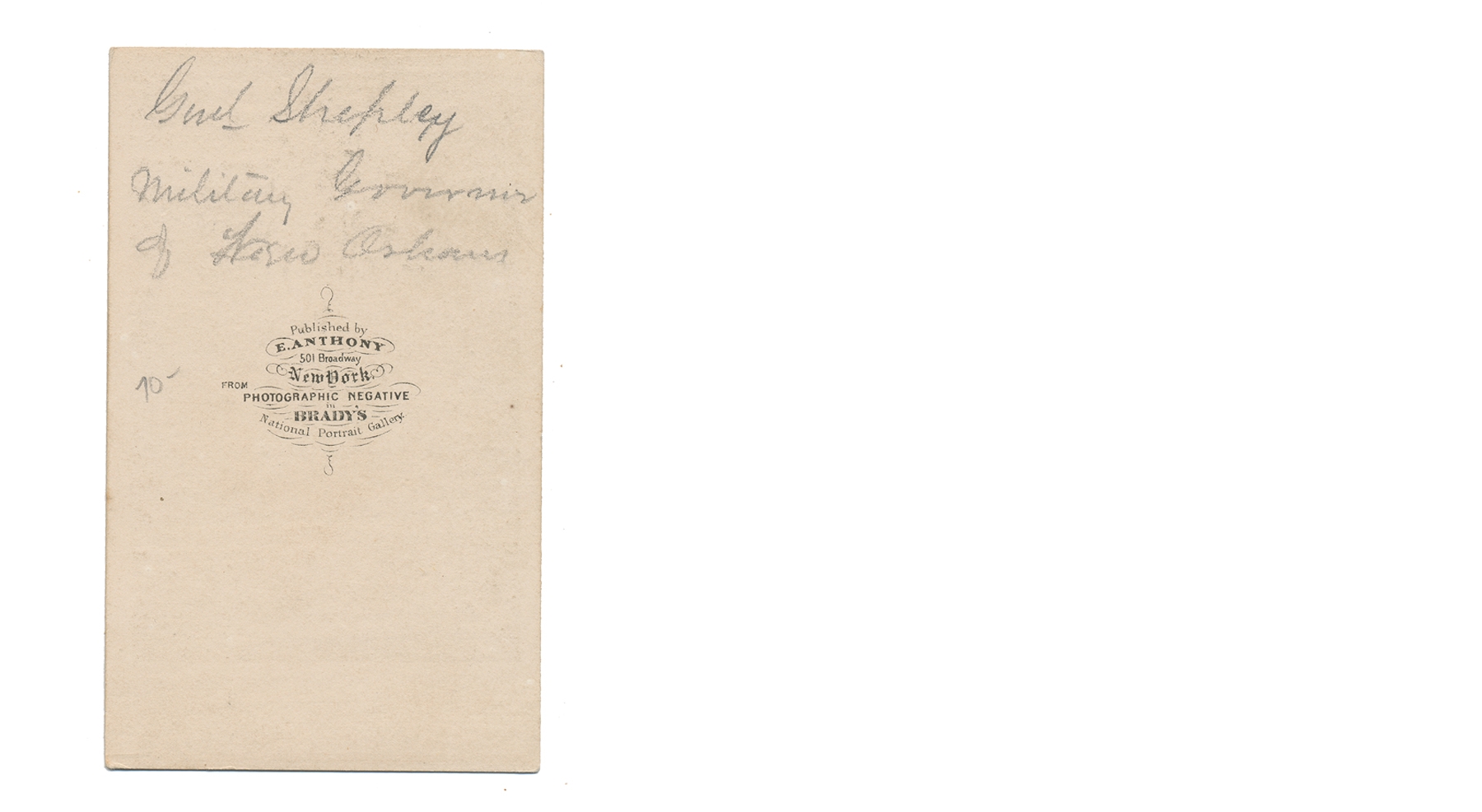 THREE-QUARTER STANDING CDV OF GENERAL GEORGE F. SHEPLEY — Horse Soldier