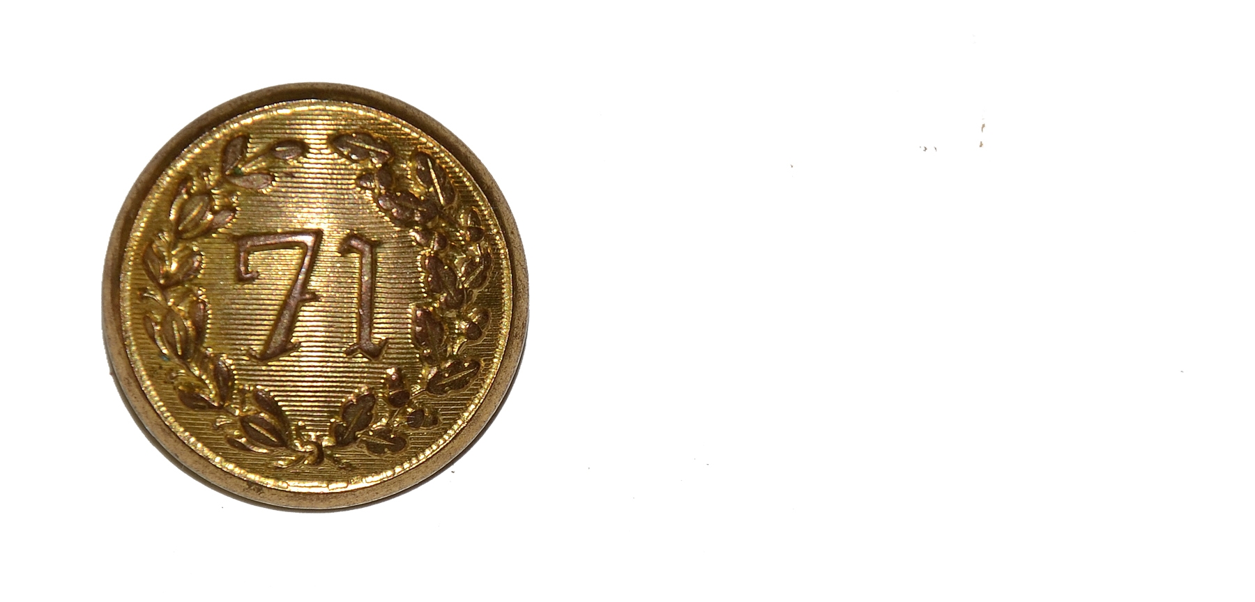 NEW YORK 71ST REGIMENT BUTTON (NY61) — Horse Soldier