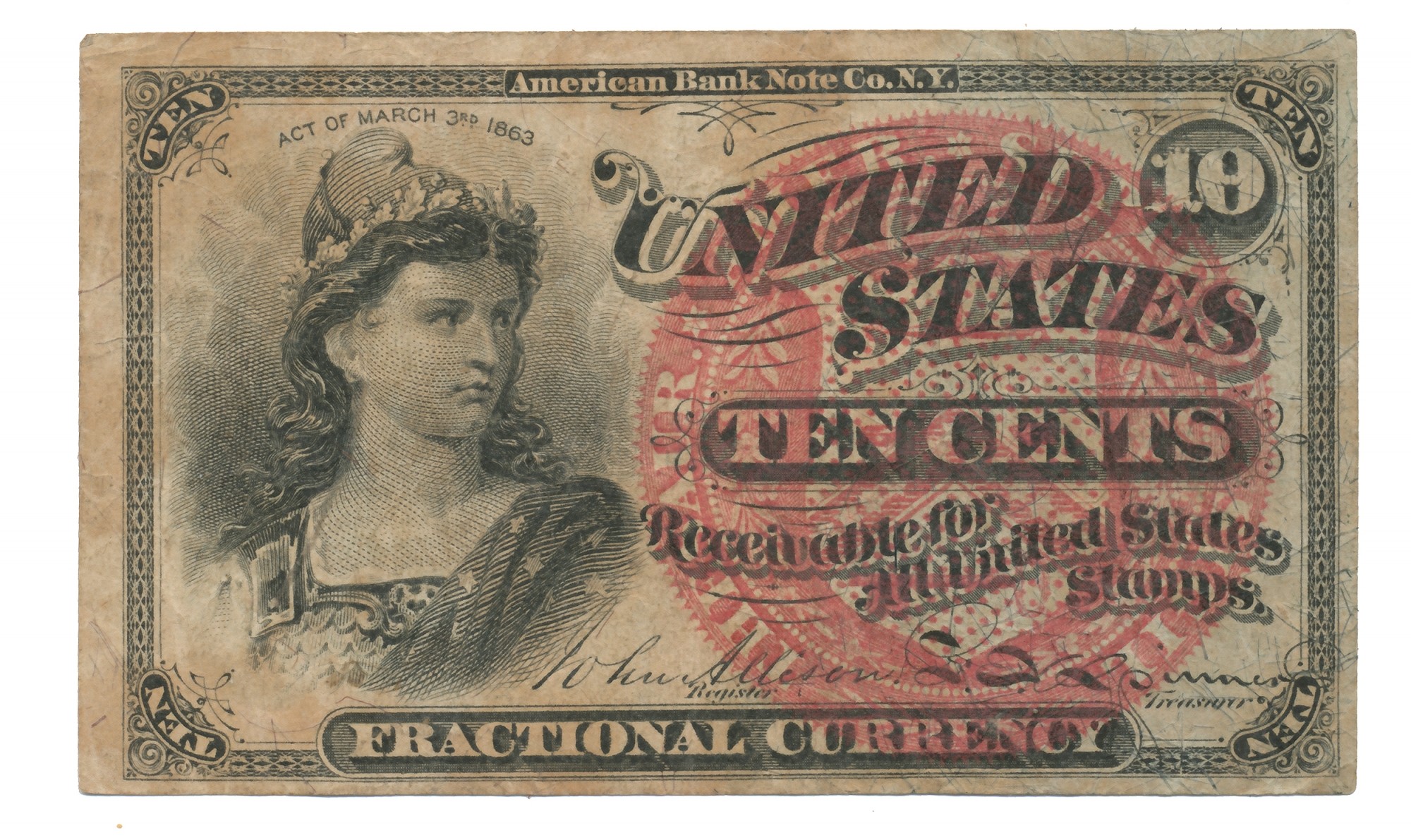 10 CENT NOTE U.S. FRACTIONAL CURRENCY — Horse Soldier