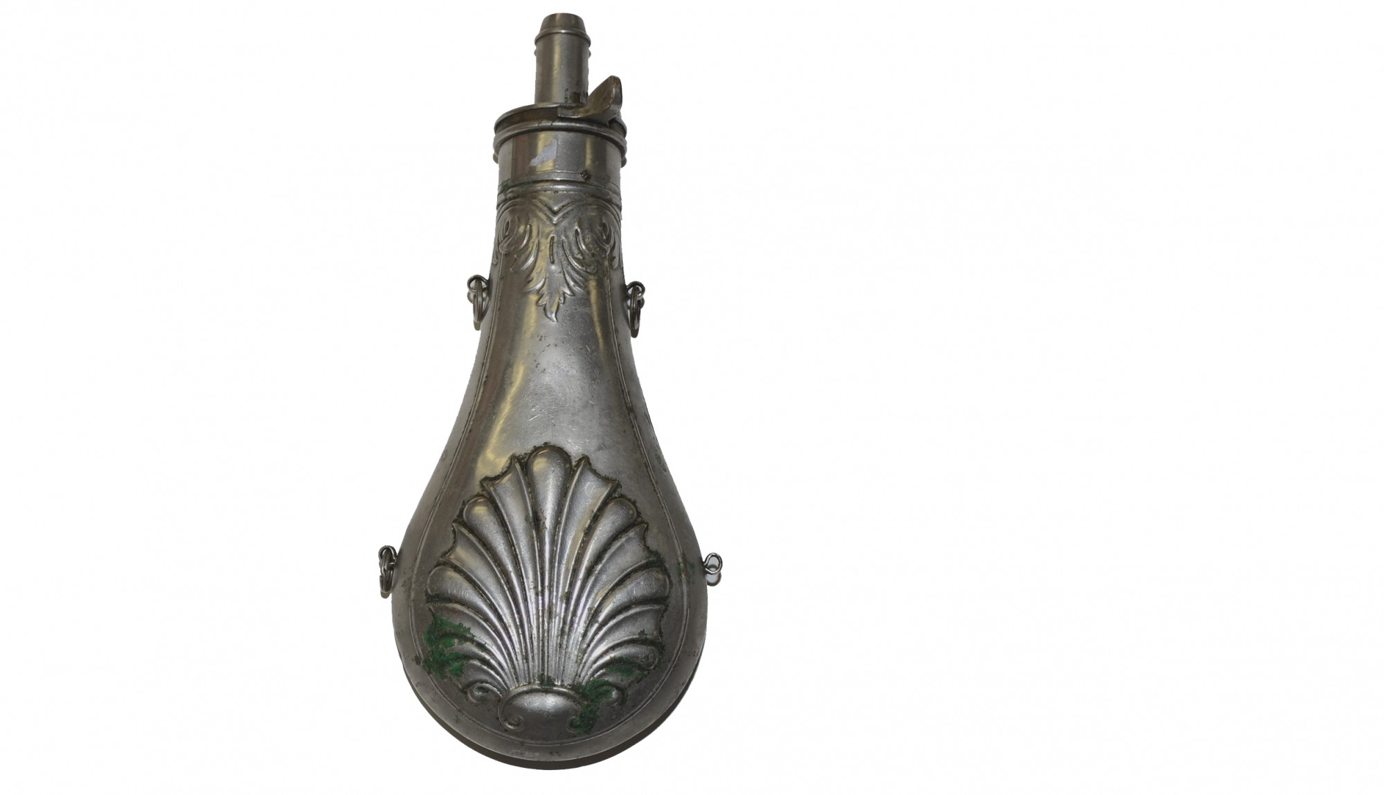 WHITE METAL POWDER FLASK — Horse Soldier