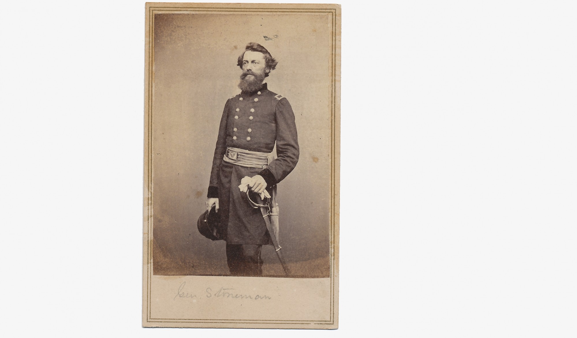 CDV THREE-QUARTER STANDING VIEW OF MAJOR GENERAL GEORGE STONEMAN ...