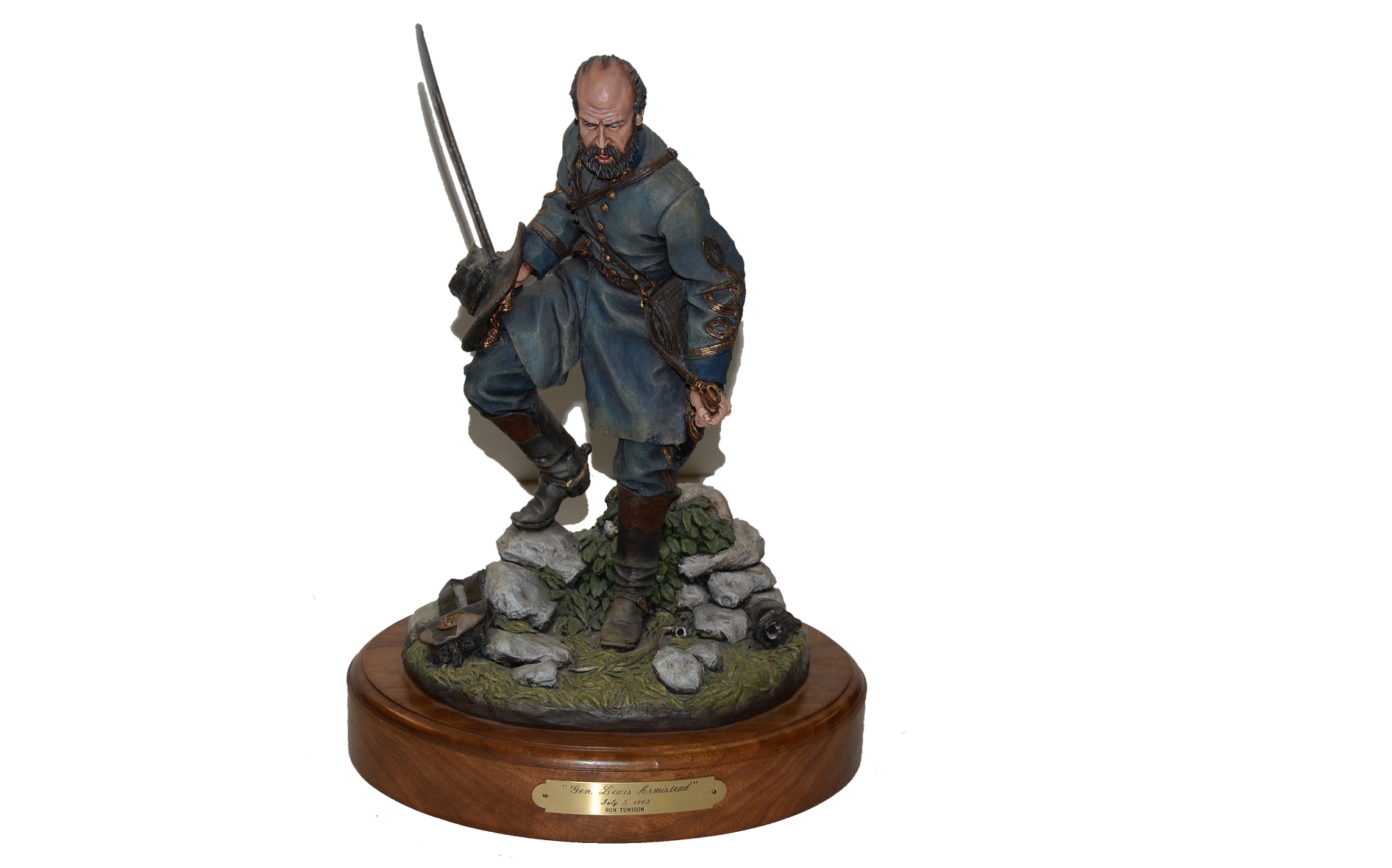 HAND-PAINTED COLD CAST BRONZE BY RON TUNISON – “GEN. LEWIS ARMISTEAD ...