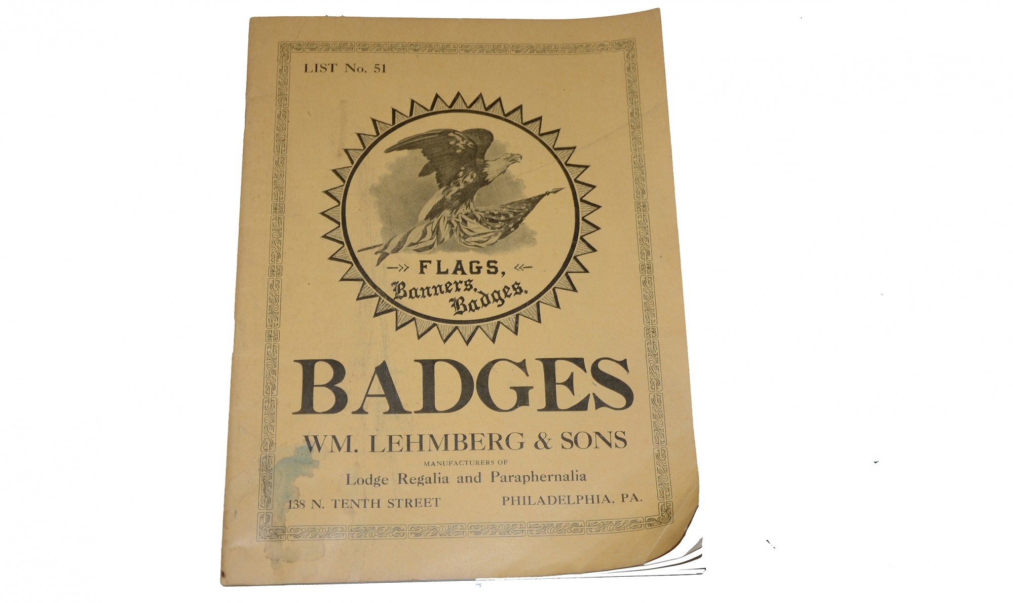 LOT OF THREE BADGE & FLAG CATALOGS — Horse Soldier