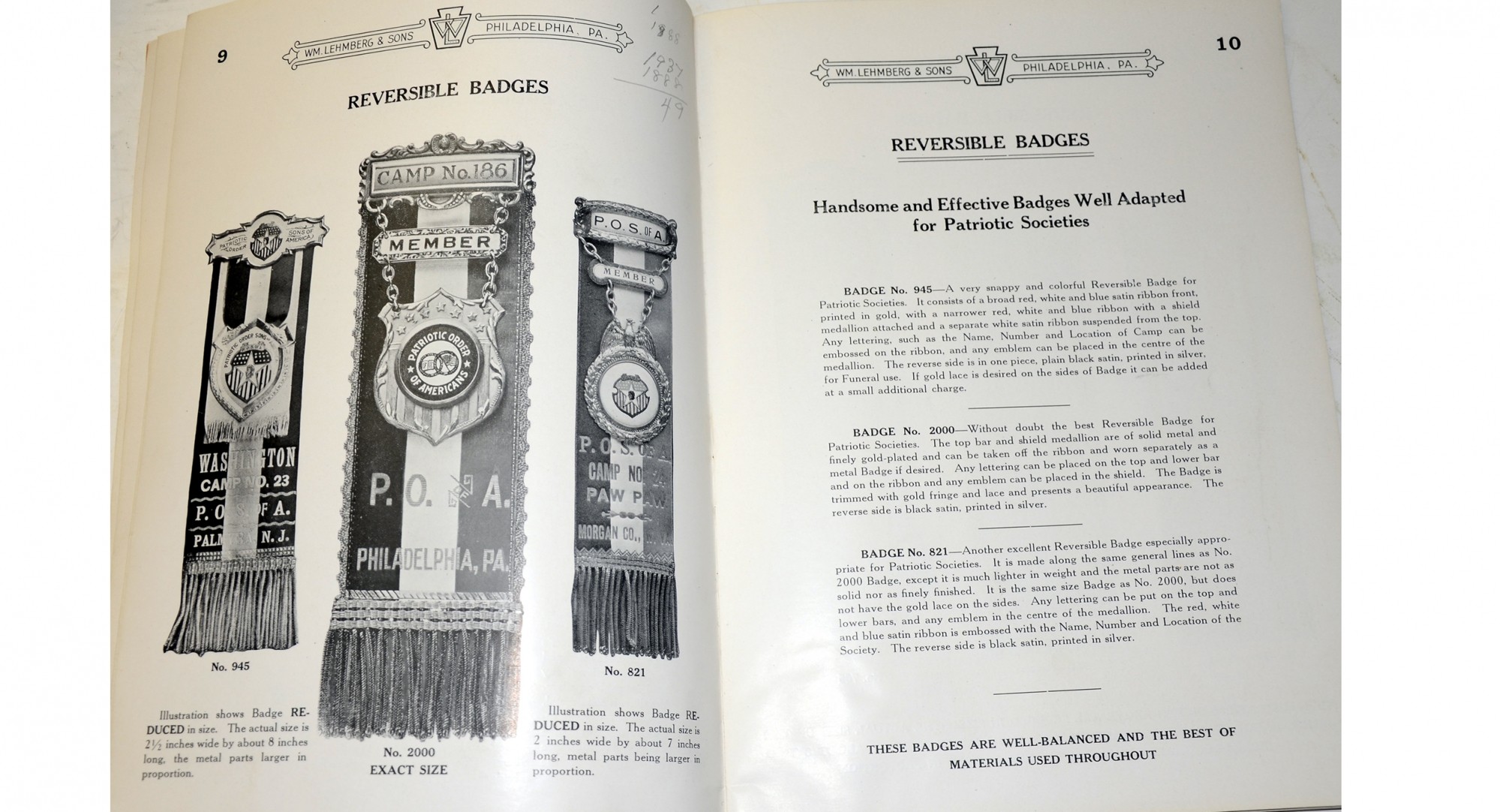 LOT OF THREE BADGE & FLAG CATALOGS — Horse Soldier