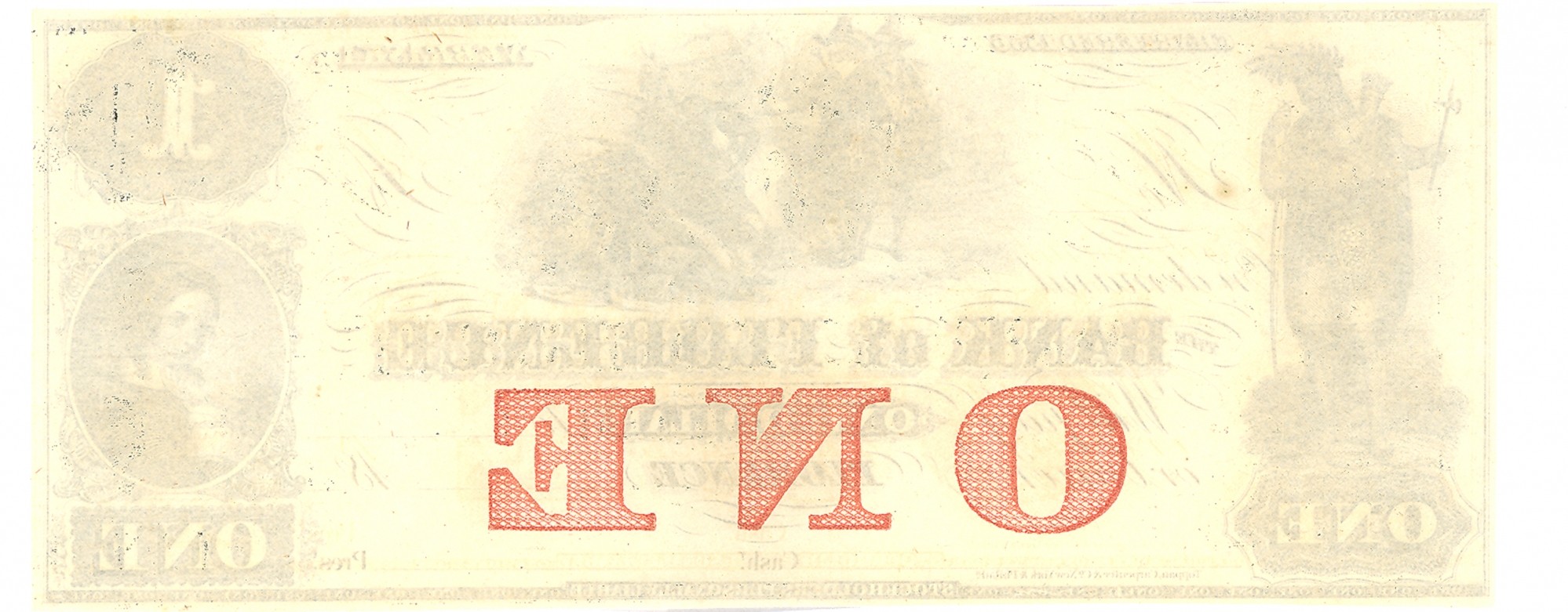 THE BANK OF FLORENCE, NEBRASKA, $1 NOTE — Horse Soldier