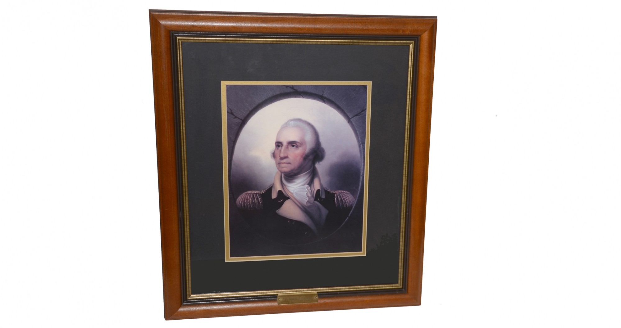 FRAMED PRINT OF GEORGE WASHINGTON — Horse Soldier