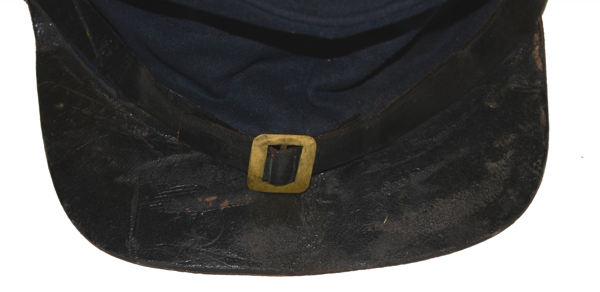 MODEL 1858 FORAGE CAP WITH REPLACED LINING & L. J. & I. MAKER'S LABEL ...