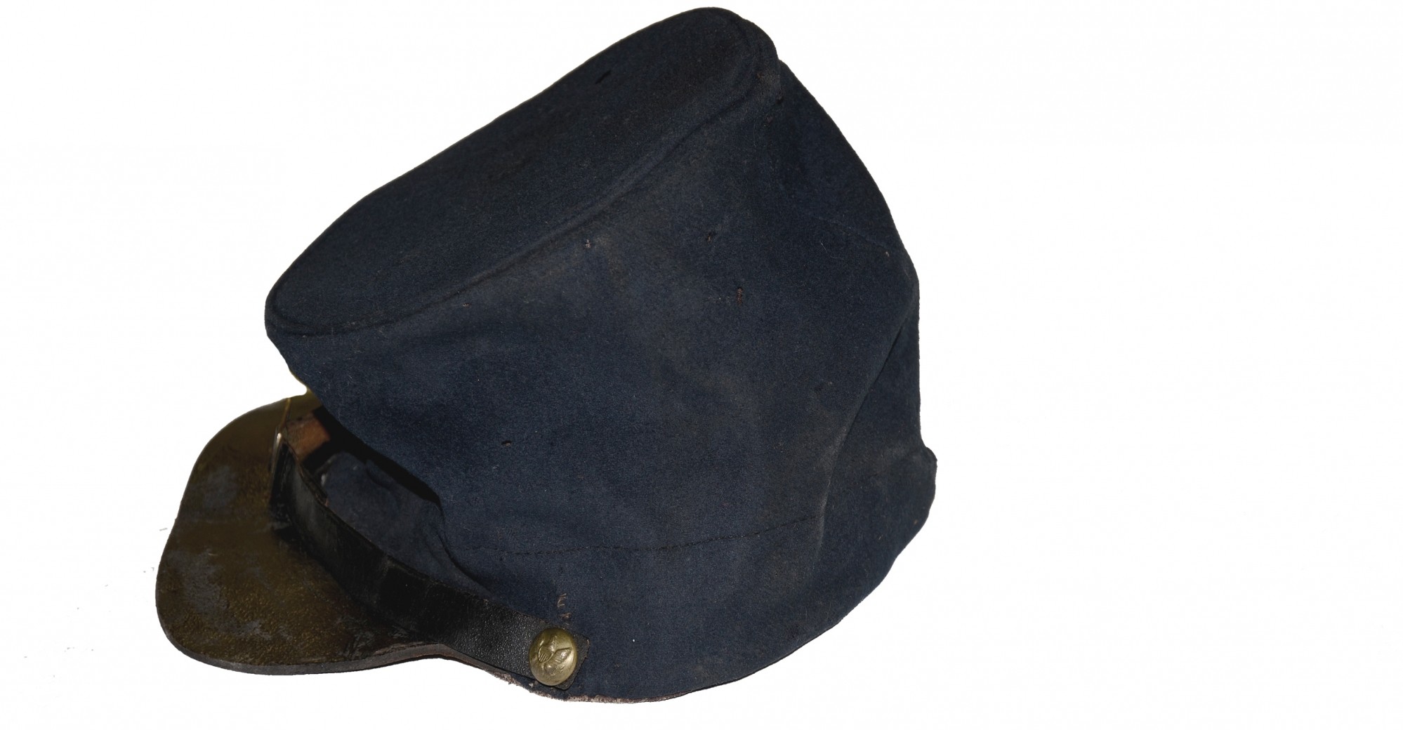 MODEL 1858 FORAGE CAP WITH REPLACED LINING & L. J. & I. MAKER'S LABEL ...