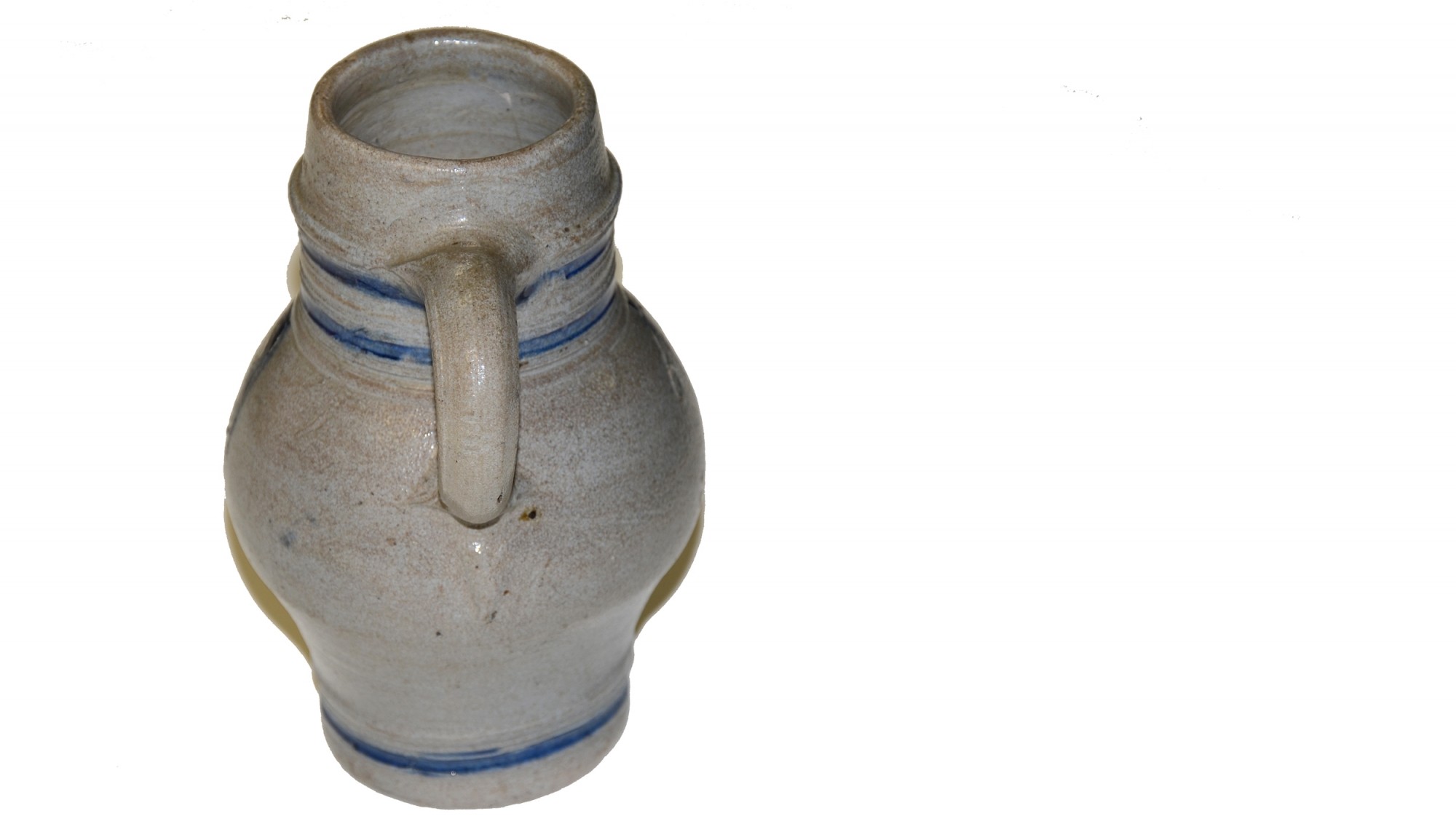 1730-1780 COLONIAL WESTERWALD SALT GLAZED STONEWARE JUG — Horse Soldier