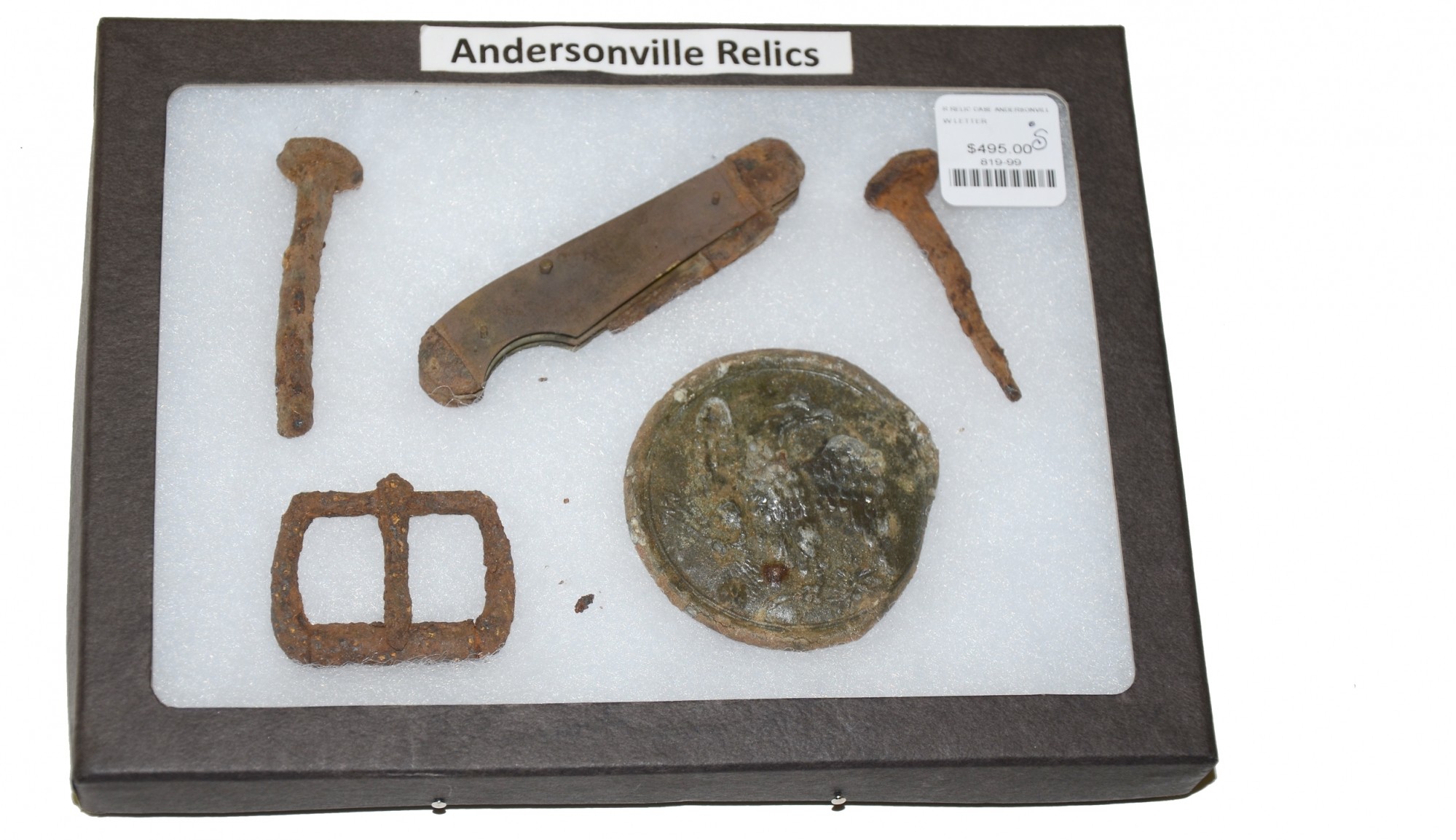 LOT OF ANDERSONVILLE RELICS — Horse Soldier