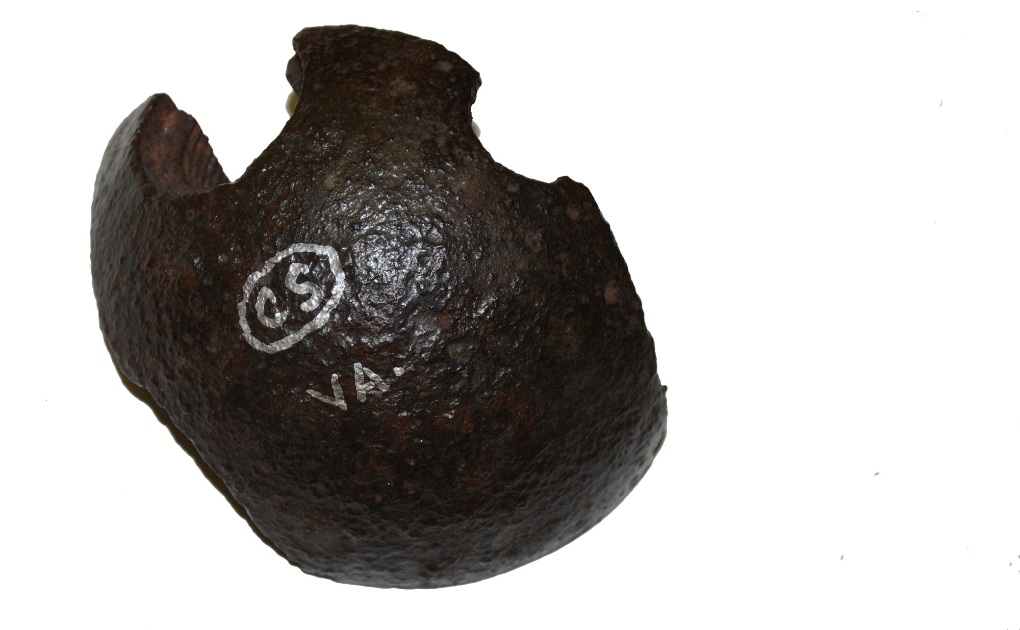 NICE FRAGMENT FROM A CONFEDERATE 12LB SPHERICAL CASE SHOT “SIDE LOADER ...