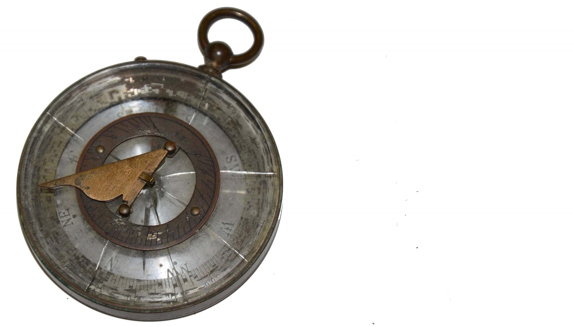CIVIL WAR COMPASS IDENTIFIED TO CAPTAIN GEORGE S. CLARK, 15TH ...