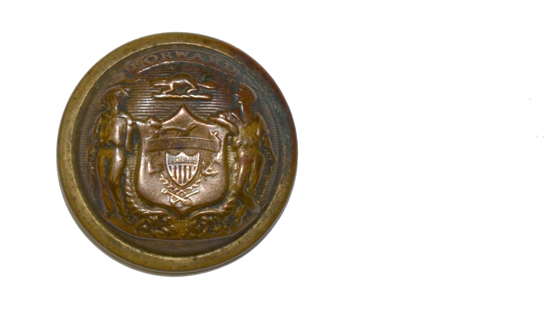 WISCONSIN STATE SEAL BUTTON (WC1) — Horse Soldier