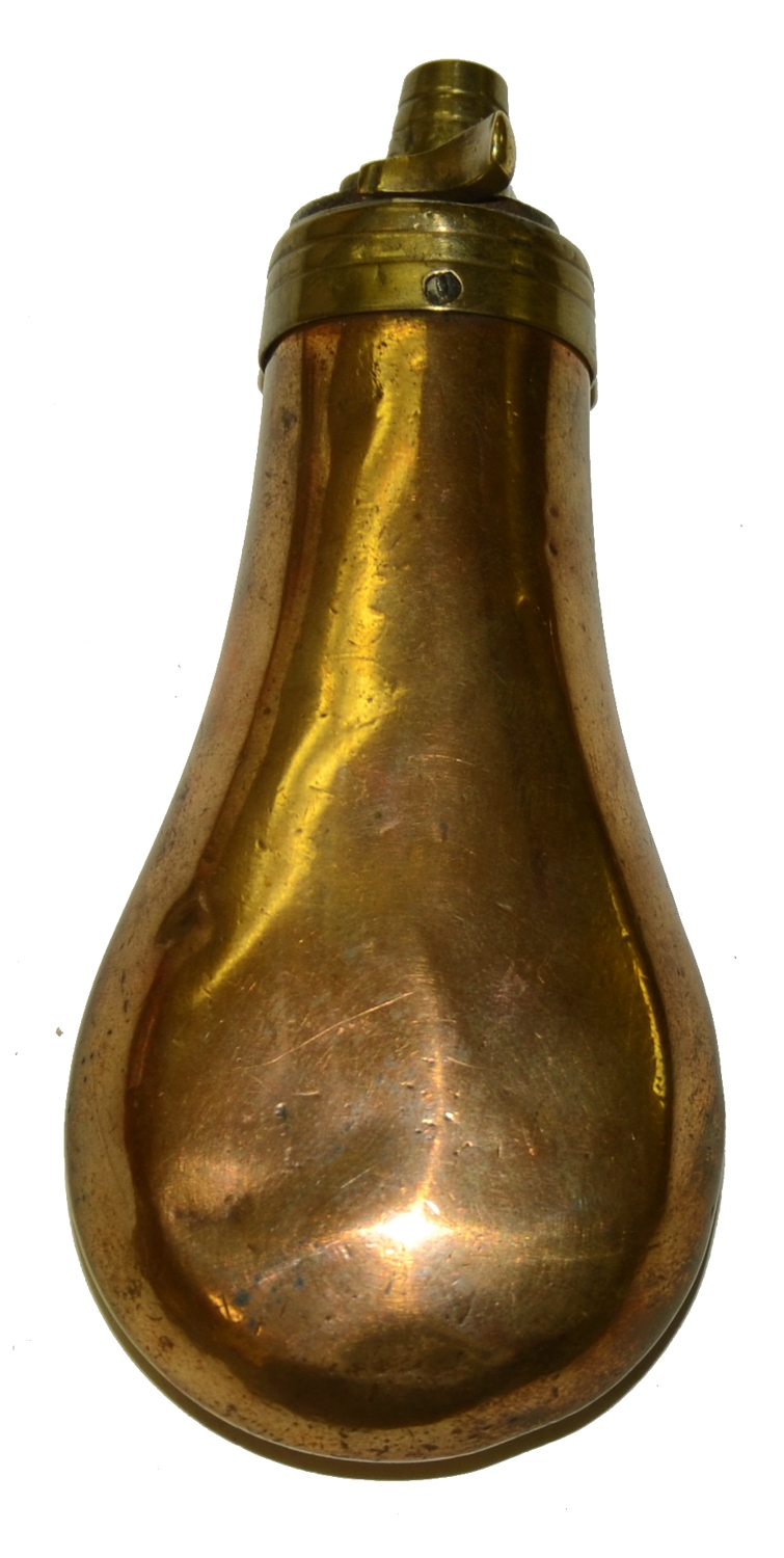 SMALL BRASS POWDER FLASK — Horse Soldier