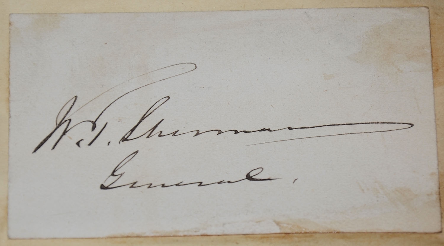 SIGNATURE - GENERAL WILLIAM T. SHERMAN — Horse Soldier